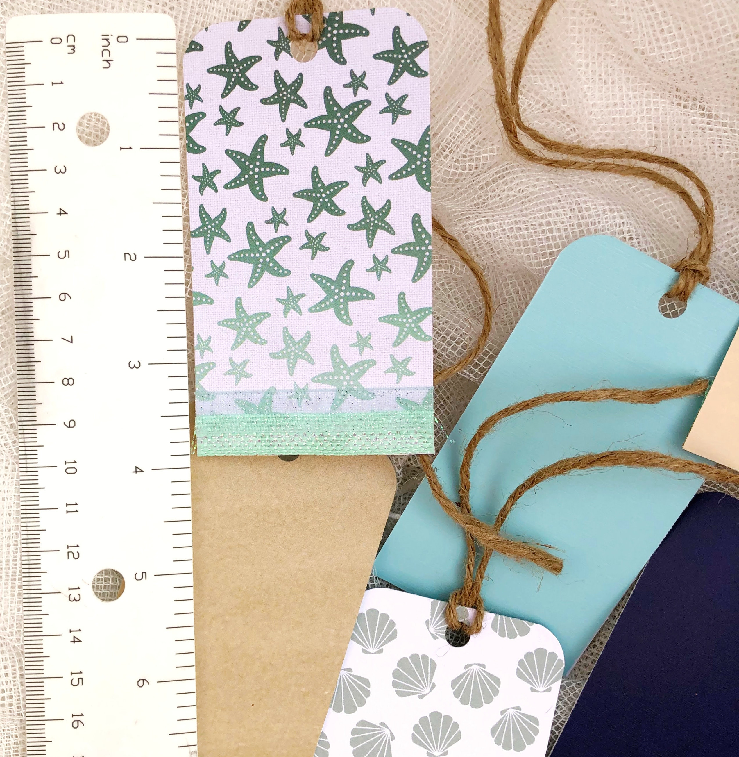 Beach Gift Tags Set of 10 Embellished Beach Themed Gift - Etsy