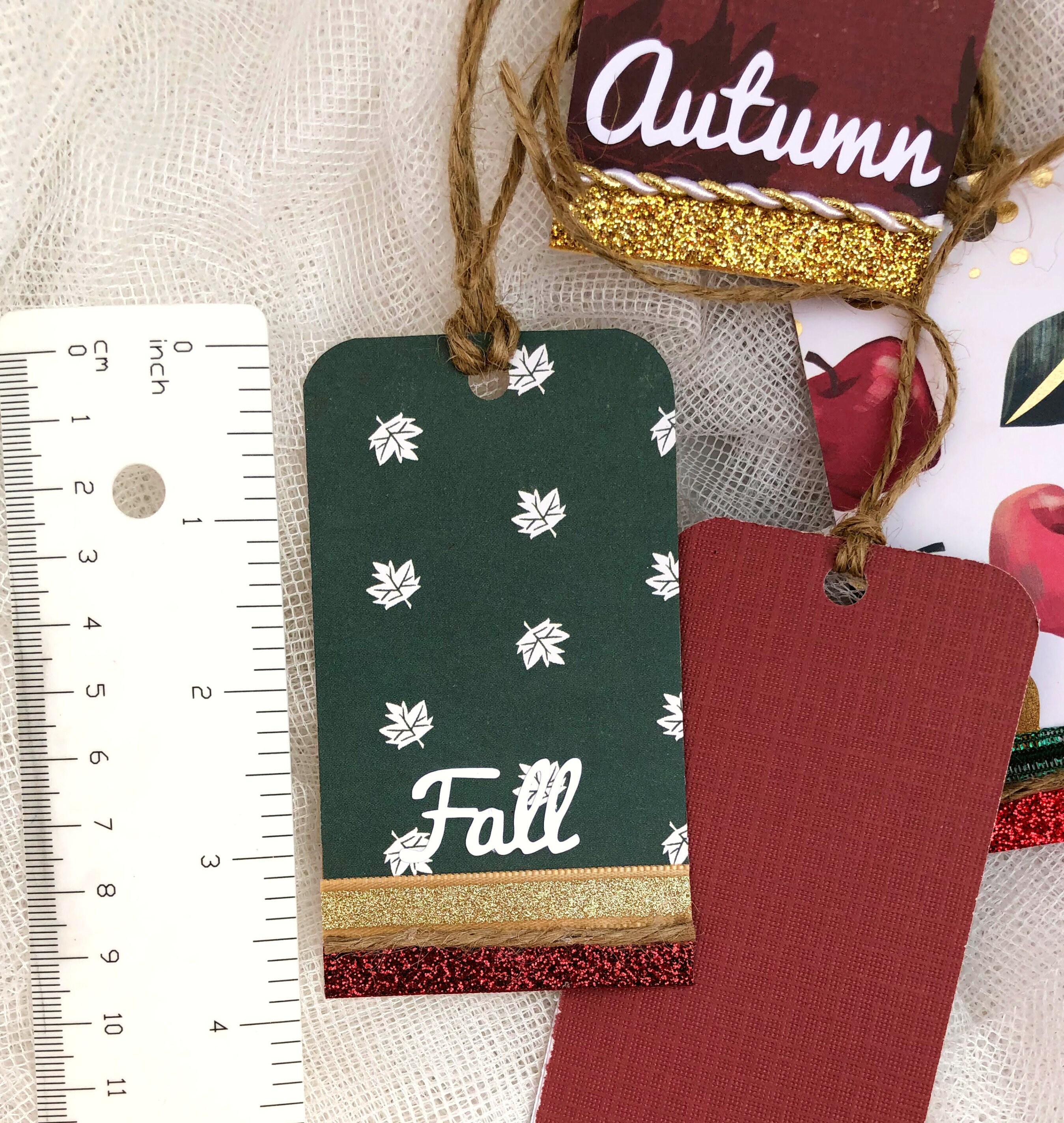 Autumn Gift Tags, Set of 10 Embellished Gift Tags, Fall Decor, Pumpkin ...
