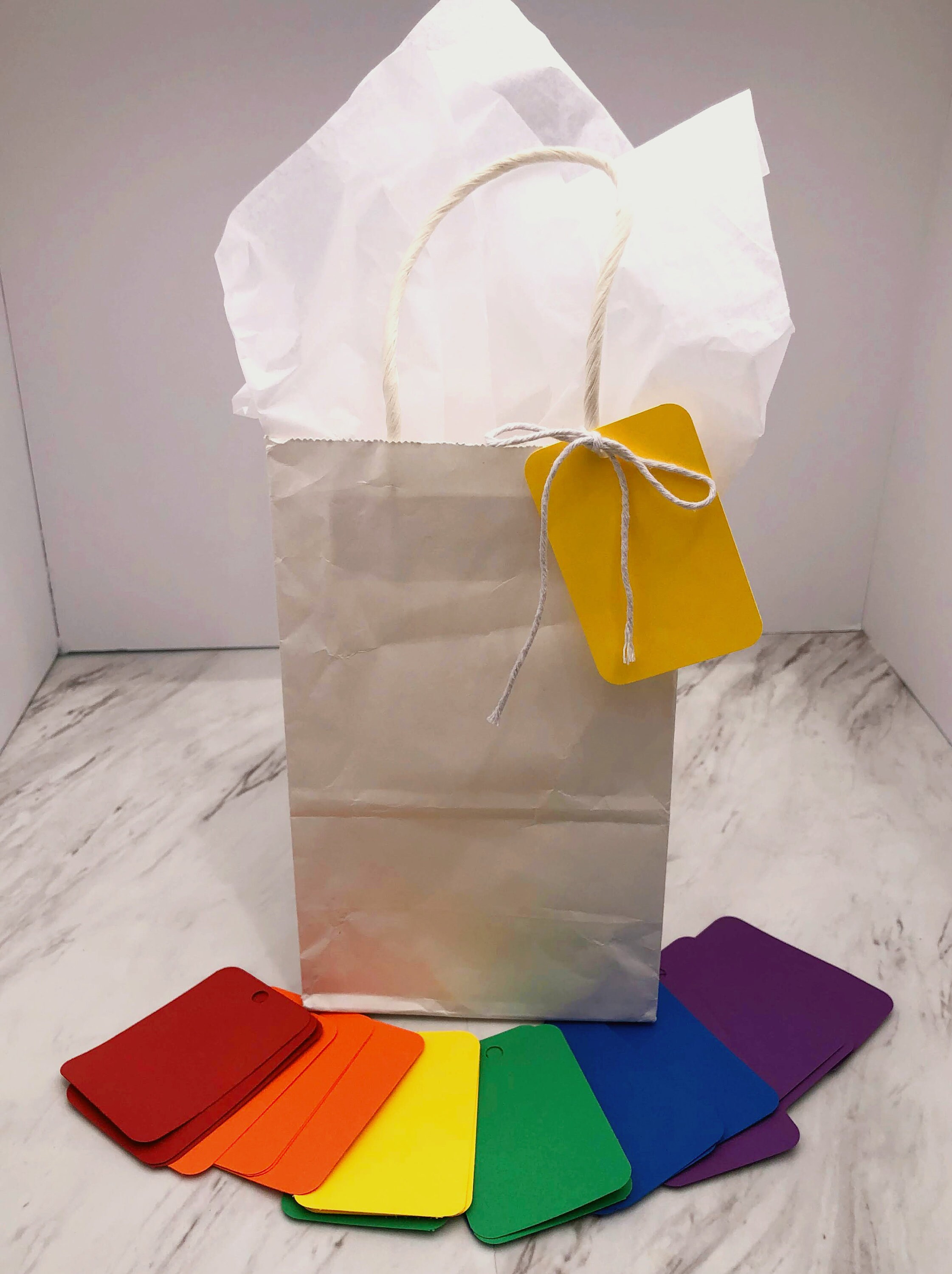 Rainbow Gift Tags, Blank Gift Tags, 24 Multicolored Tags - Etsy