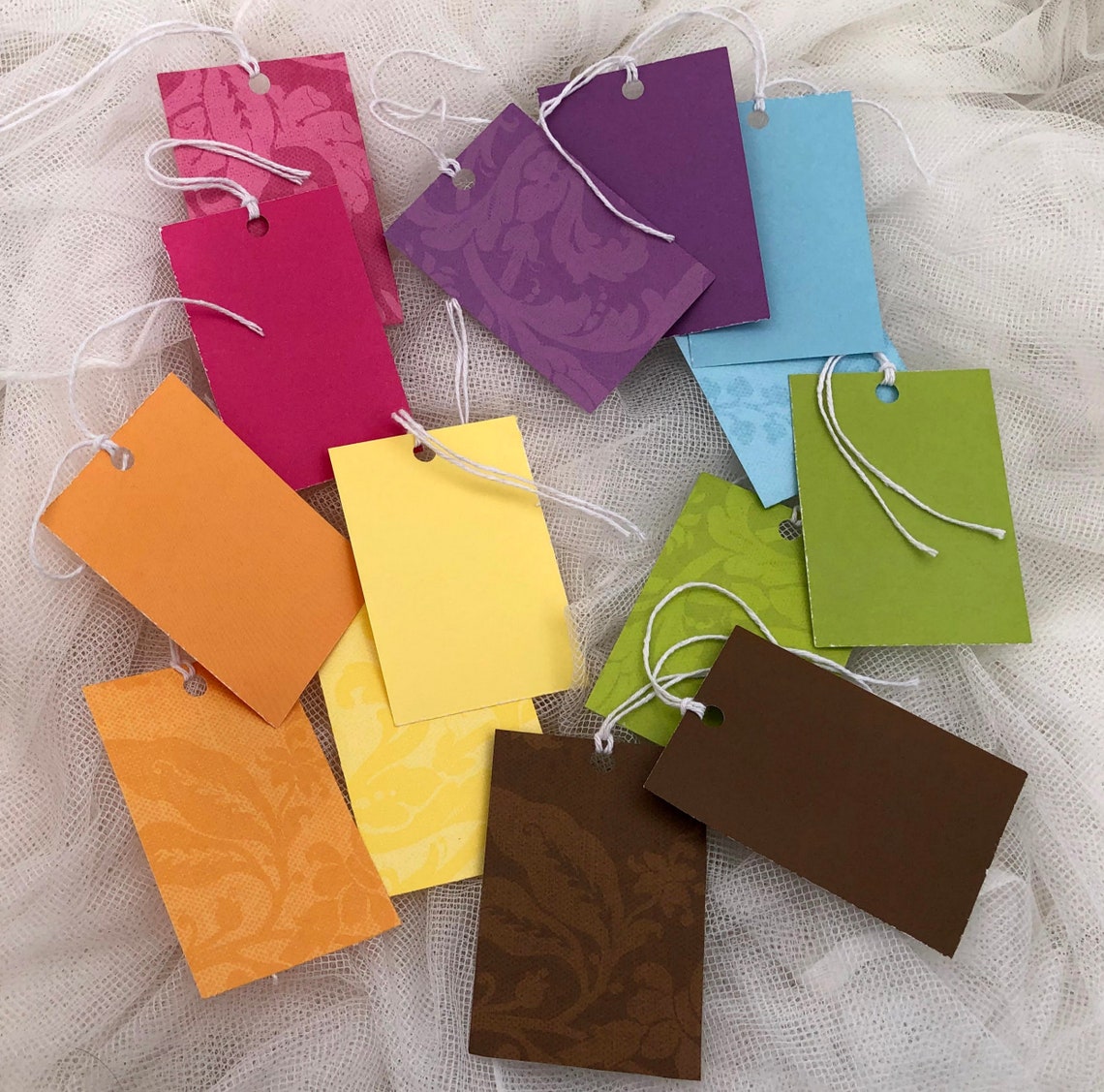 Small Patterned Gift Tags, Gift Tags, Blank Rainbow Tags, Luggage Tags ...