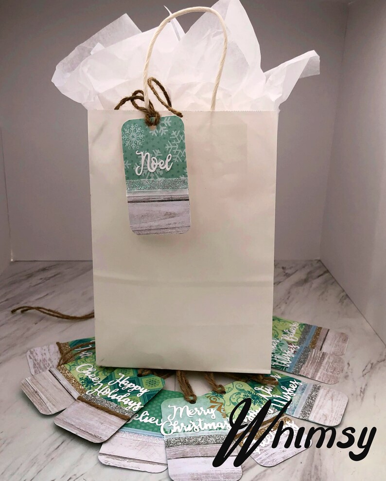 Embellished Winter Tags Christmas Gift Tags Dimensional - Etsy