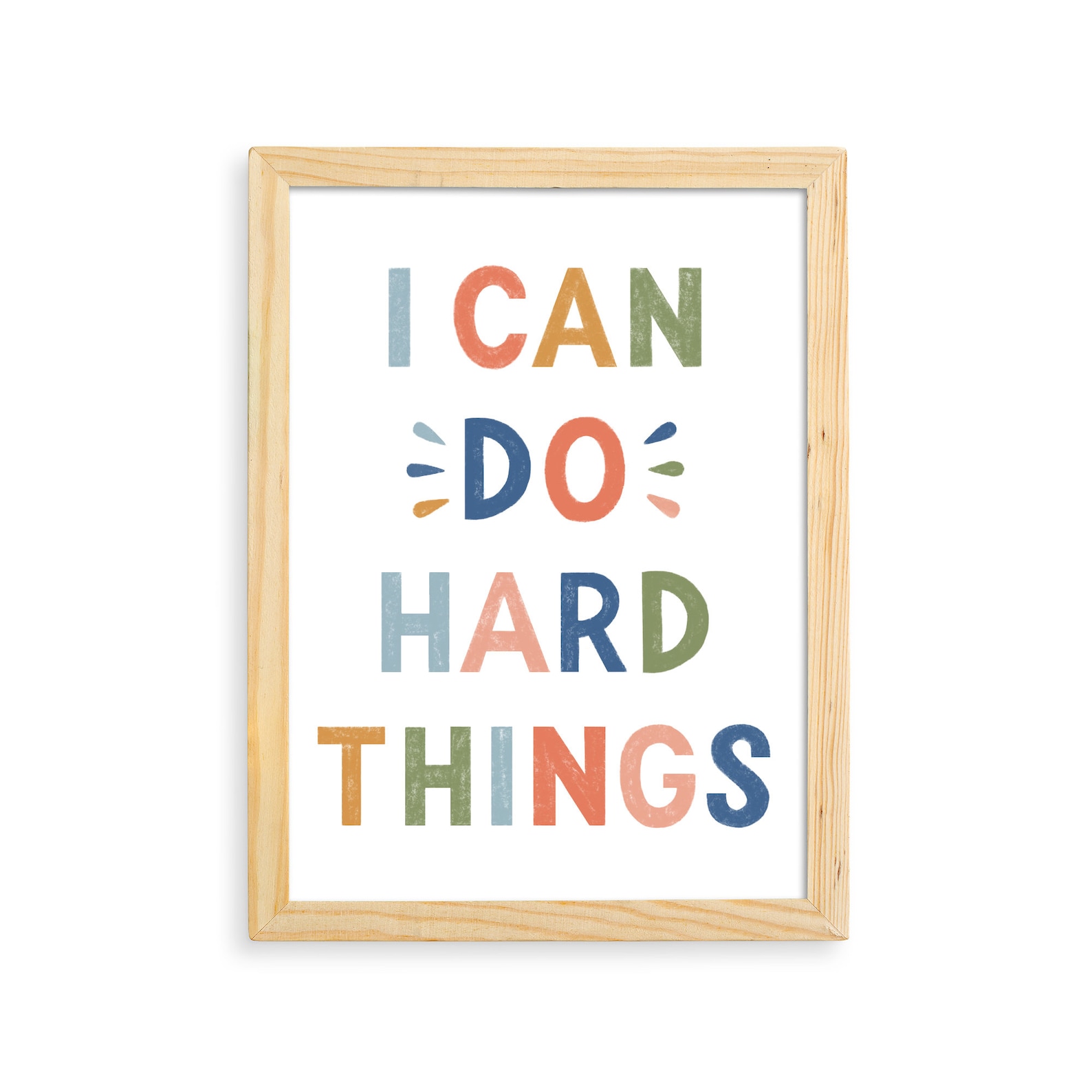 I Can Do Hard Things Sign, Kids Motivational Wall Art, Growth Mindset ...