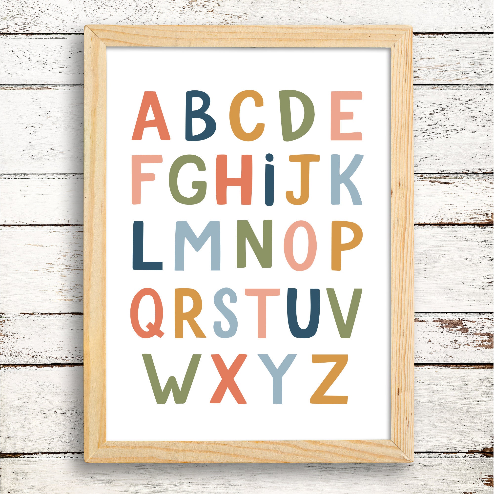 Abc poster Set of 3 educational wall art Homeschool decor | Etsy