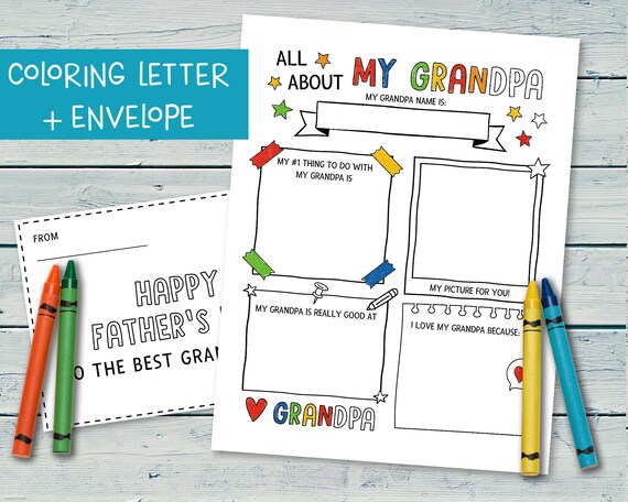 All About Grandpa Fathers Day Printable Card Fathers Day | Etsy