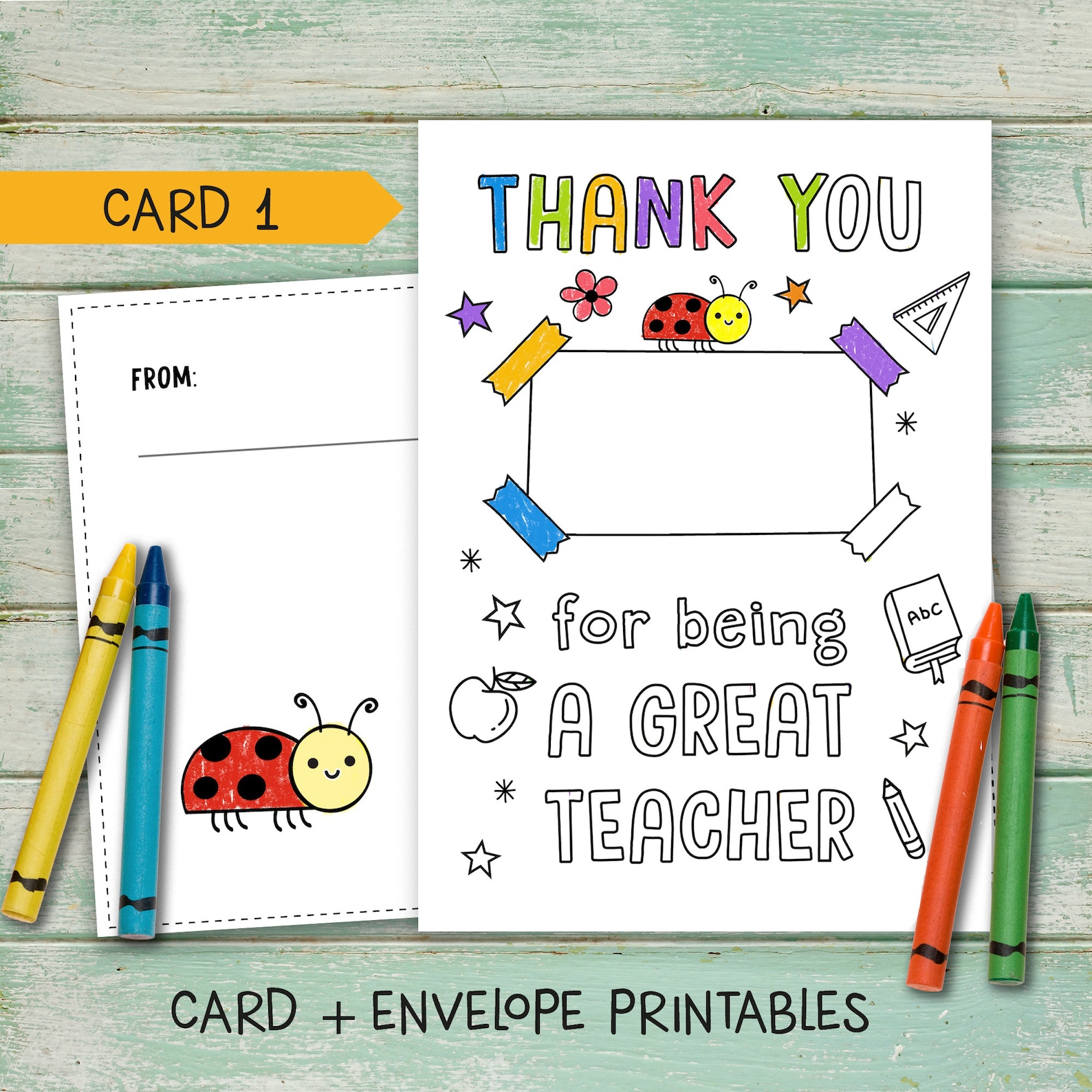 Teacher Appreciation Card Pack, Teacher Thank You Card Printable ...