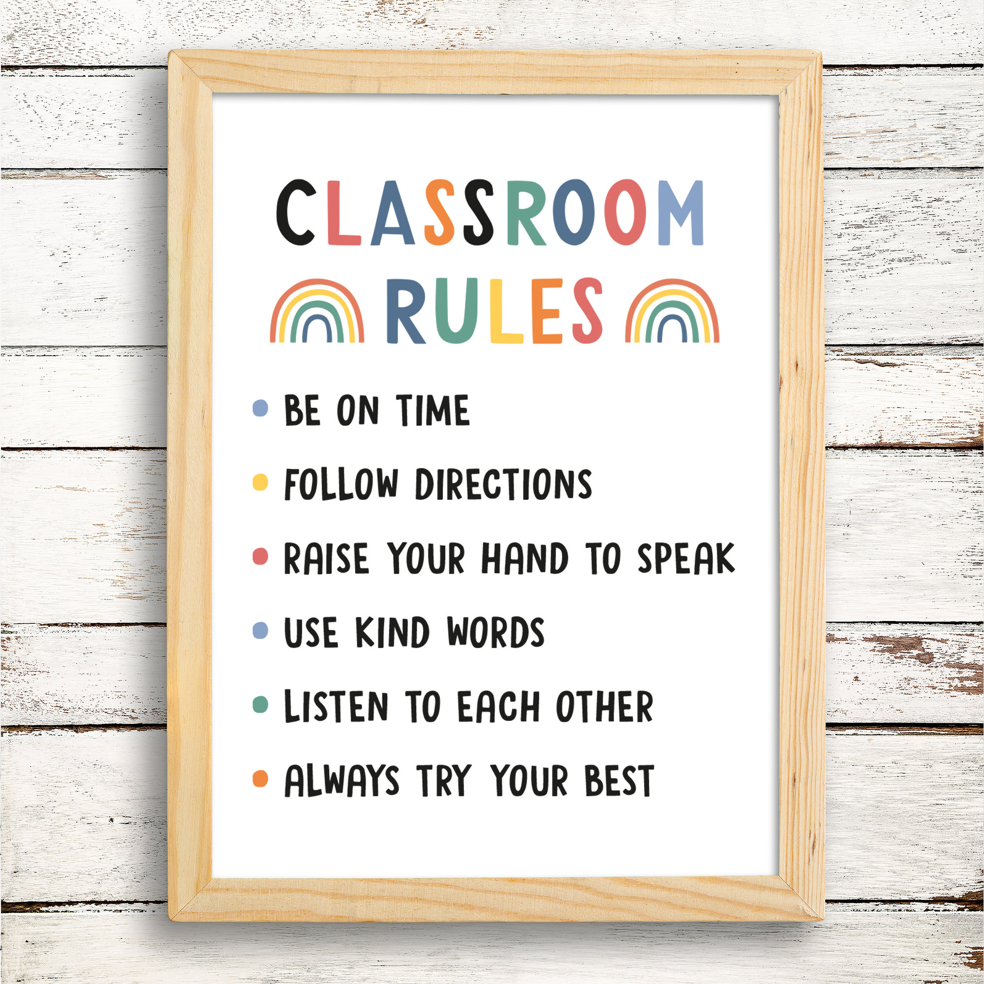 Classroom Rules Poster, Educational Wall Art, Classroom Decor ...