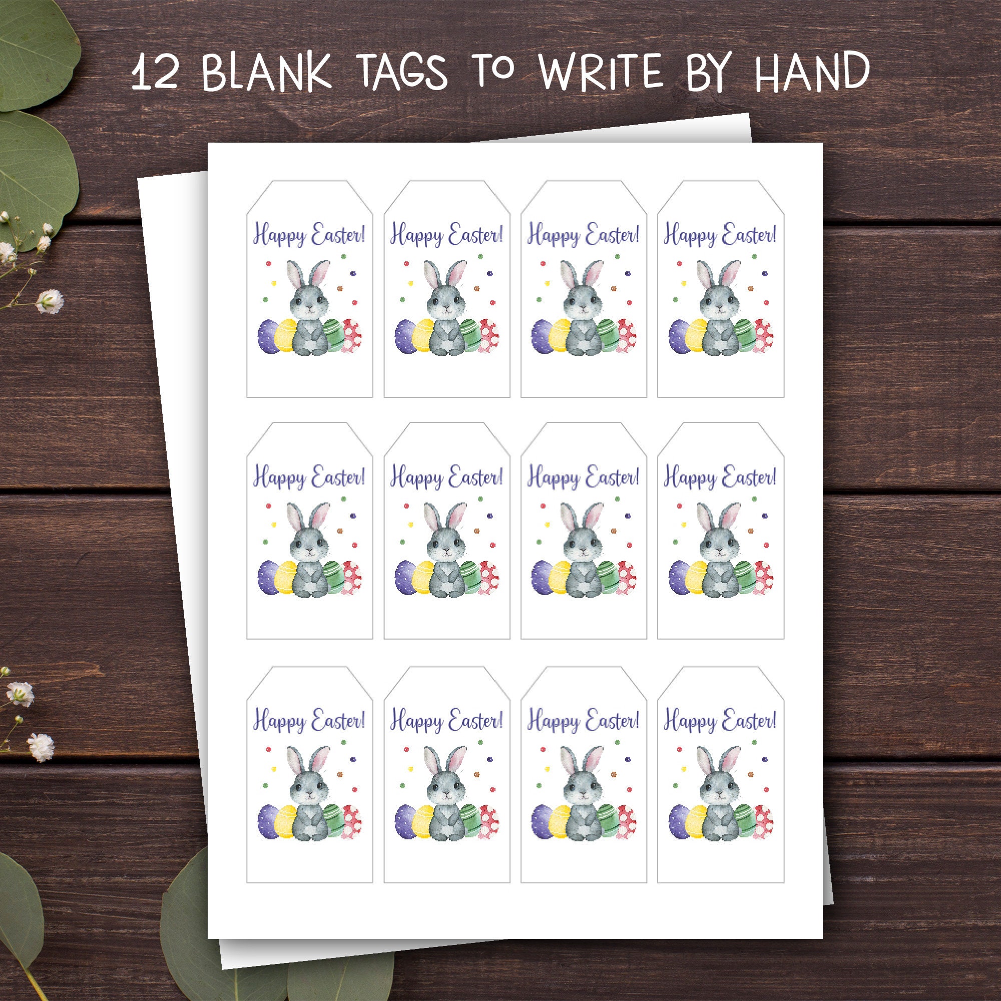 Editable Easter Gift Tags, Printable Easter Tags for Kids, Blank Easter ...