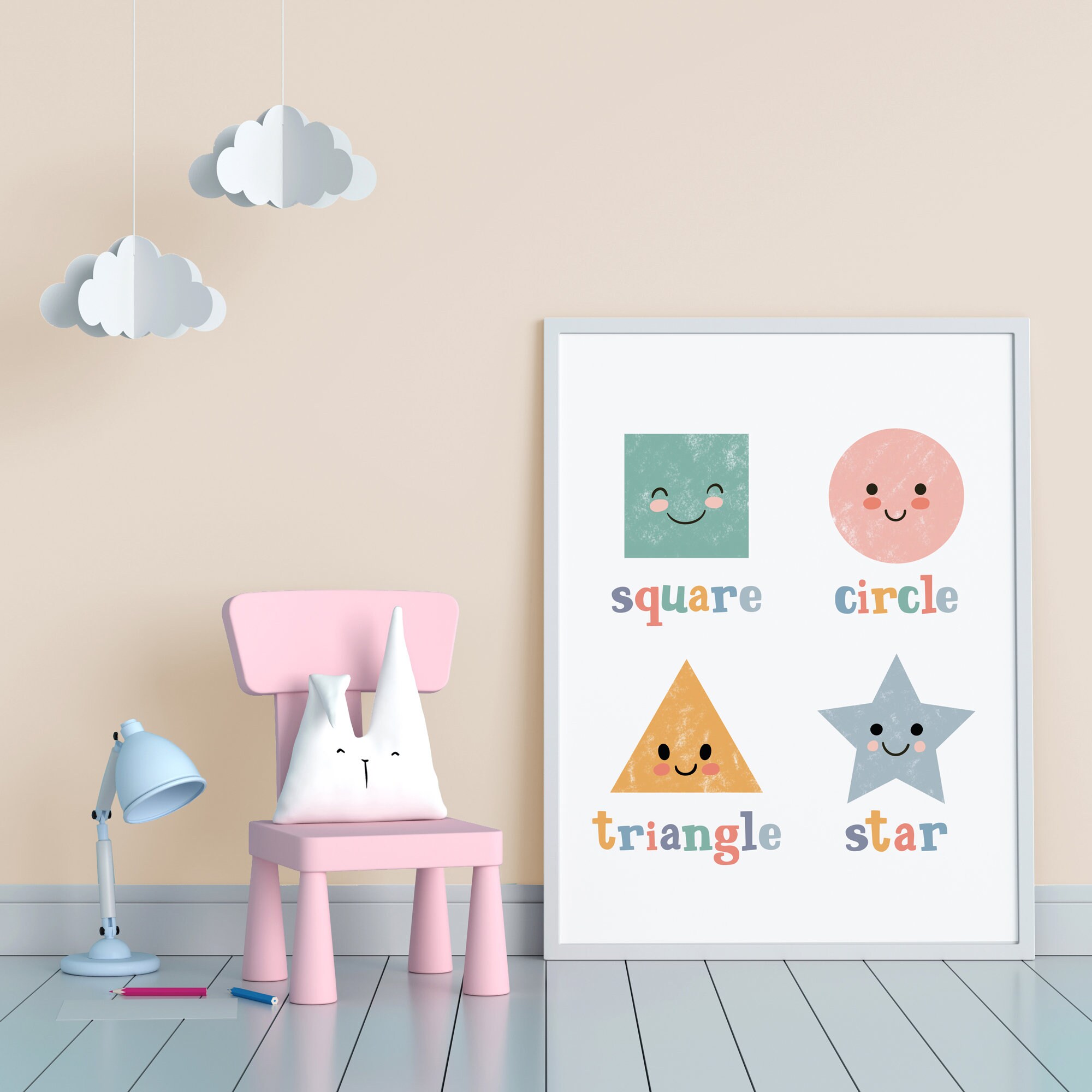 Shapes Poster Educational Wall Art Classroom Decorations for - Etsy