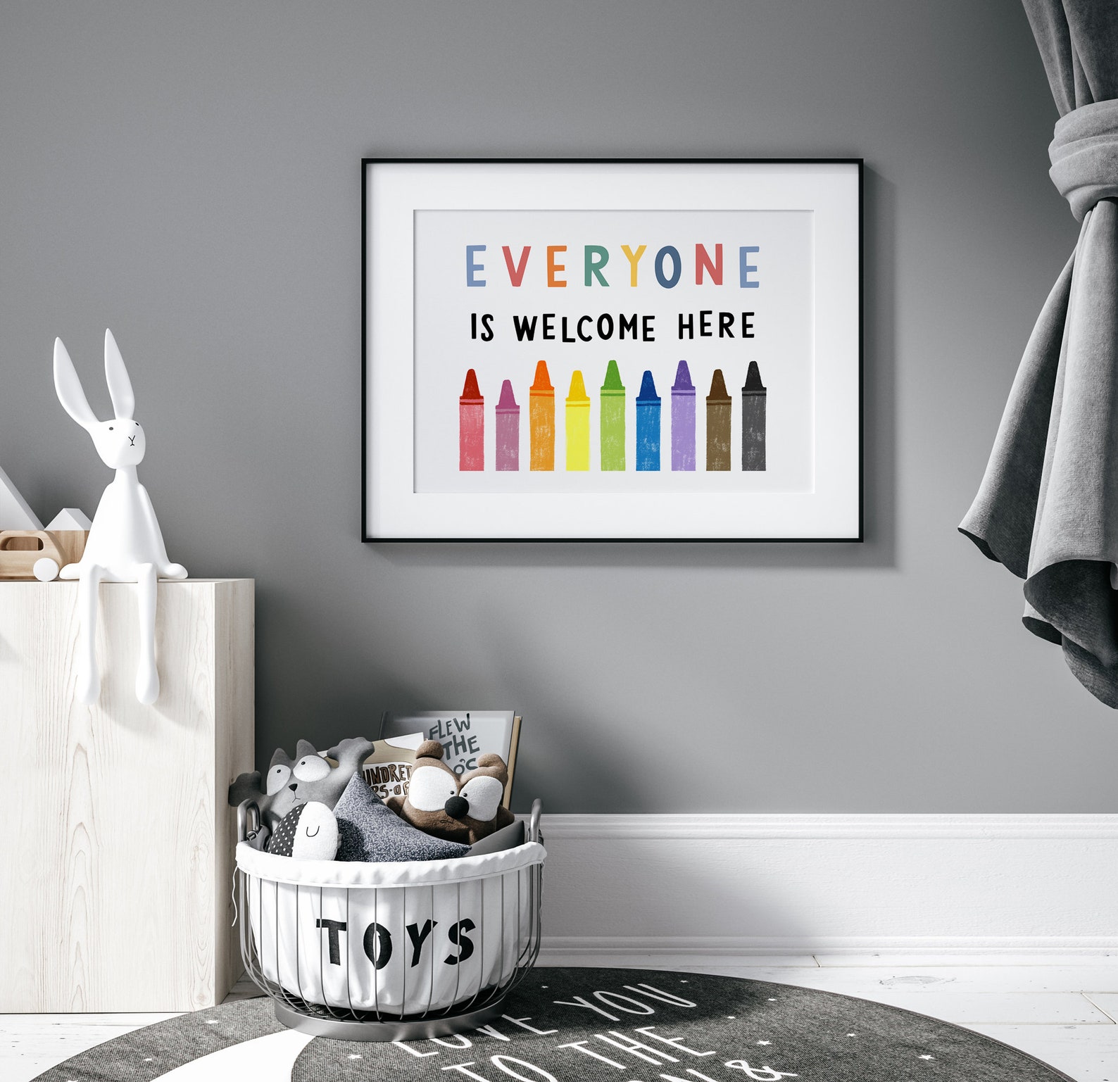 Tout le monde est le bienvenu ici impression, Affiche de diversité ...