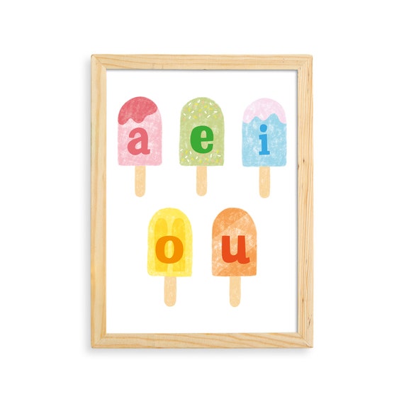 Vowel poster Educational poster for preschool learning | Etsy