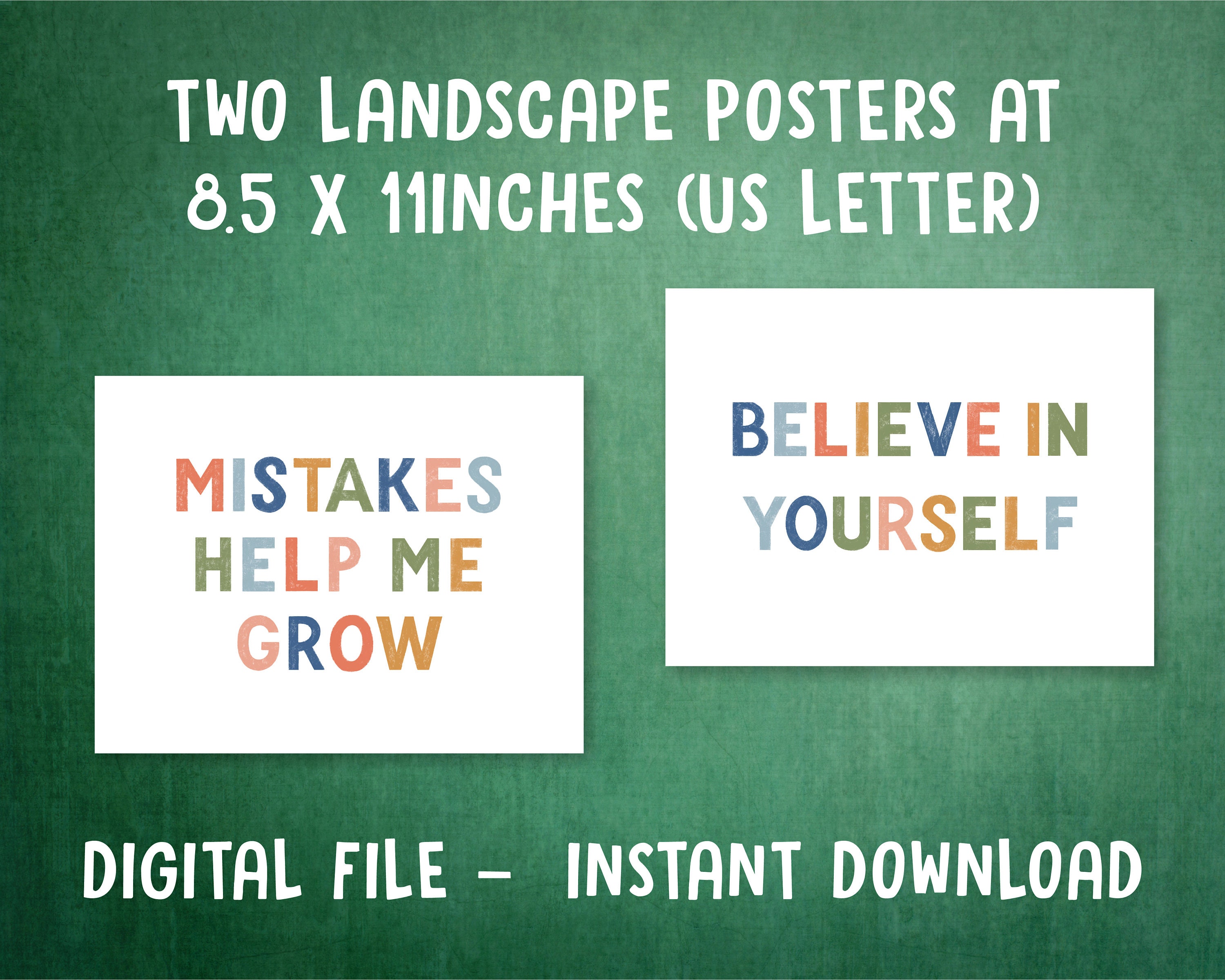 Bulletin Board Poster, Growth Mindset Classroom Printable, Motivational ...