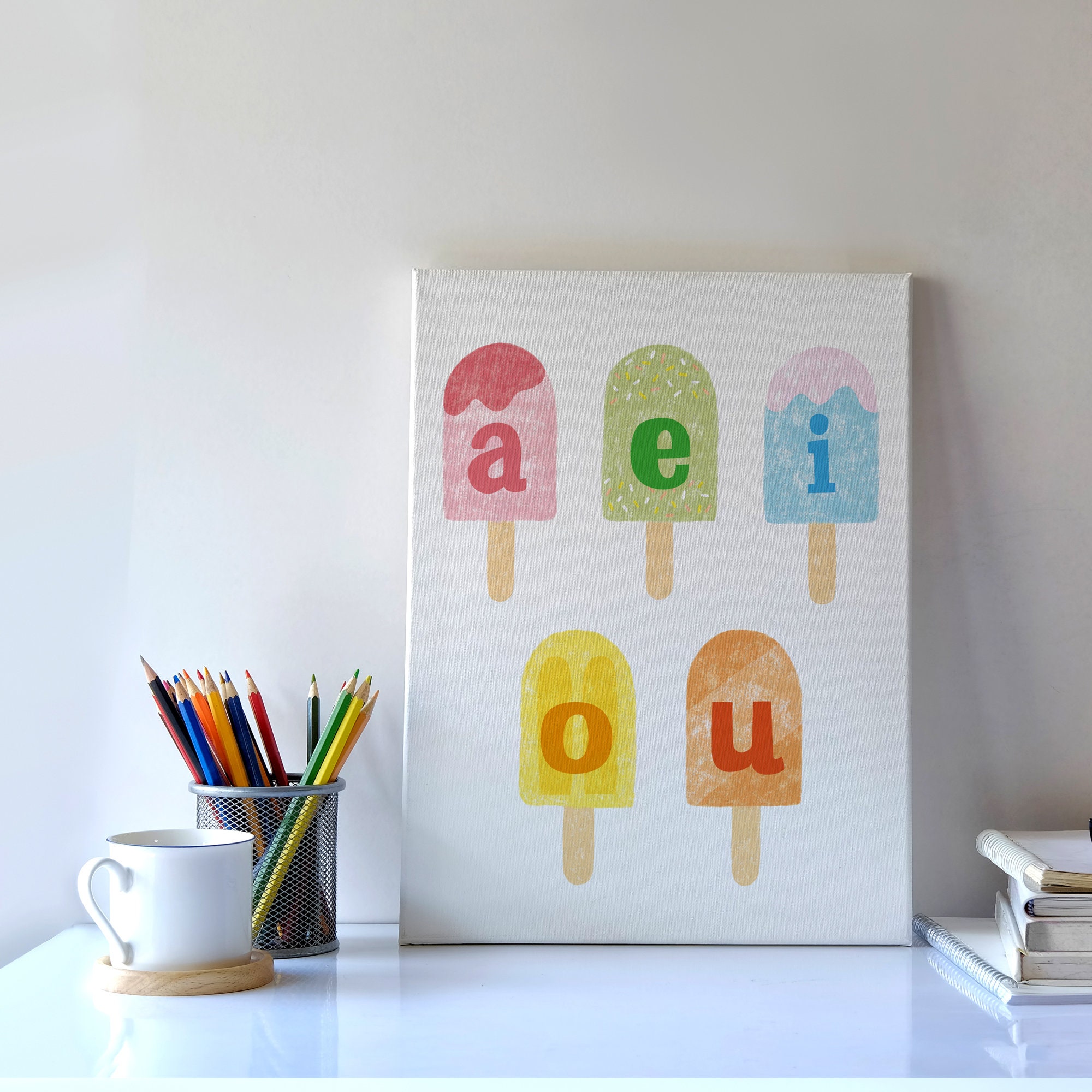 Vowel Poster, Educational Poster for Preschool, Learning Decor, Toddler ...