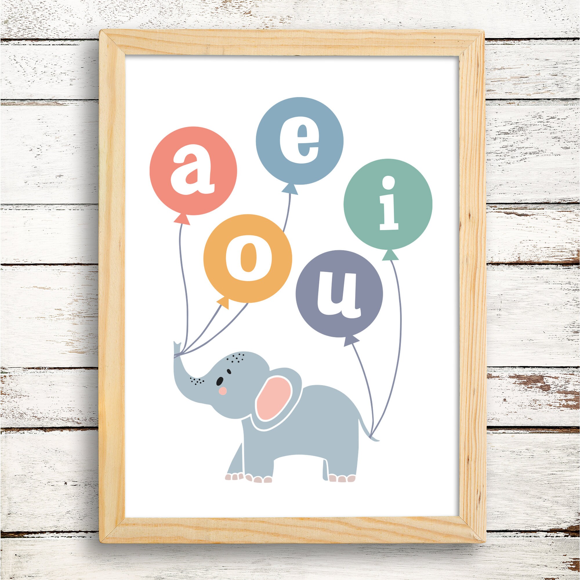 Vowel Poster, Educational Poster for Preschool, Learning Decor, Toddler ...