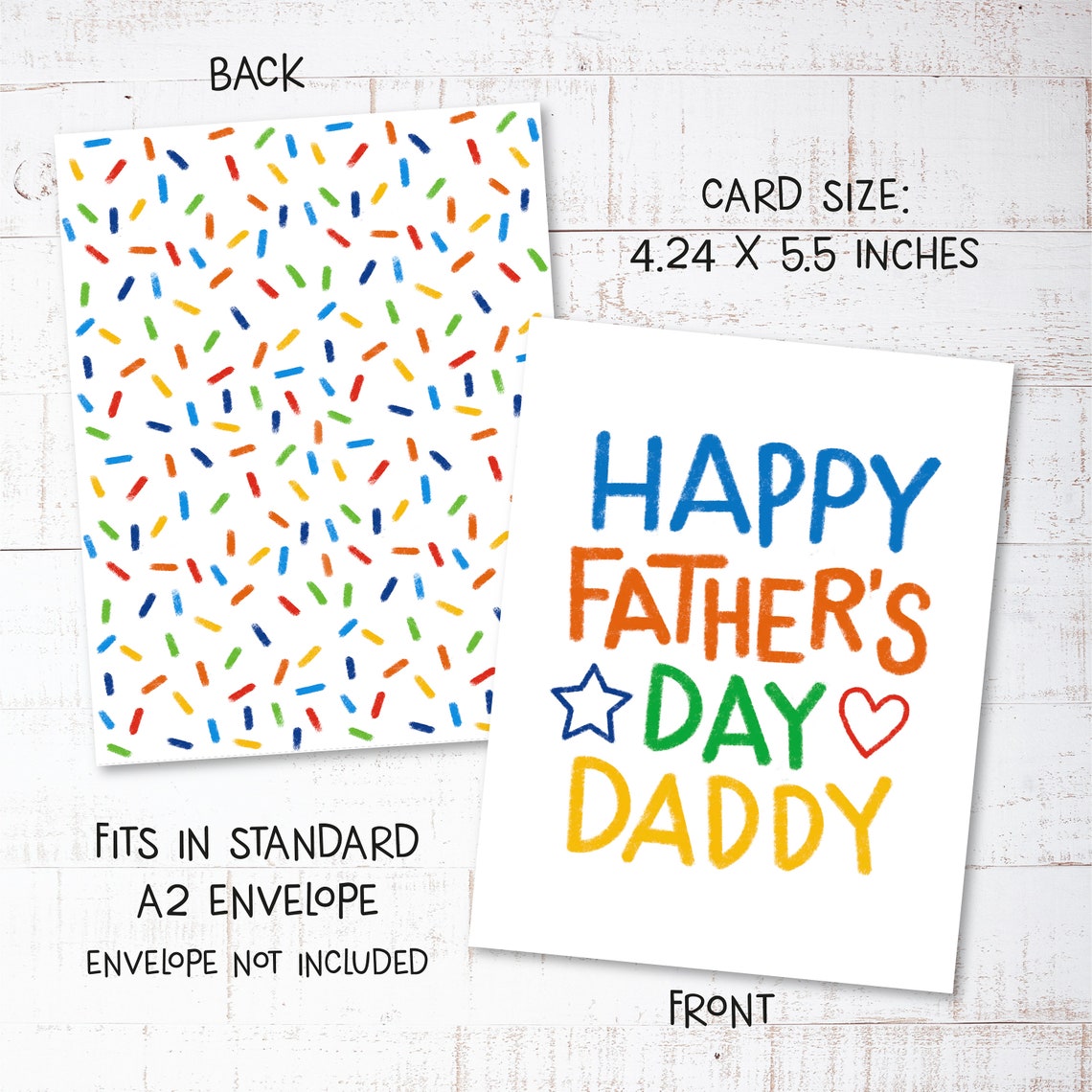 Happy Fathers Day Daddy, Fathers Day Printable Card, DIY Fathers Day ...