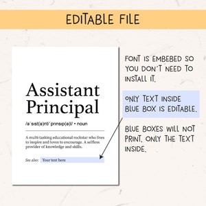 Assistant Principal Gifts Ideas, Teacher Appreciation Poster, Assistant ...