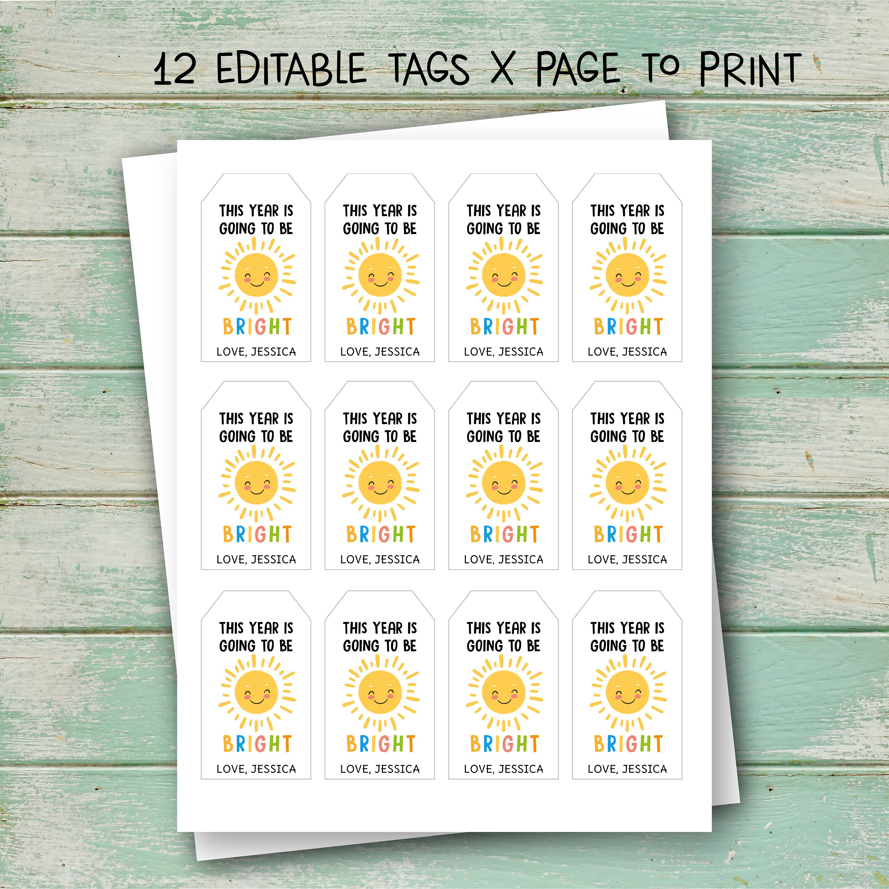 This Year is Going to Be Bright Gift Tags Personalized, Back to School ...