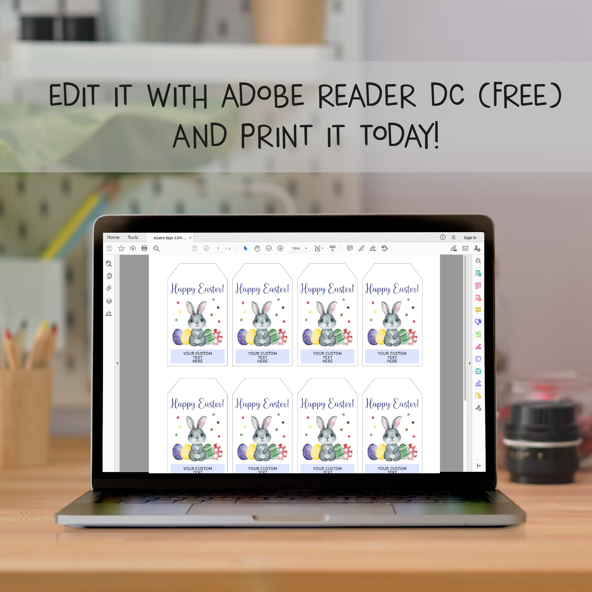 Editable Easter Gift Tags, Printable Easter Tags for Kids, Blank Easter ...