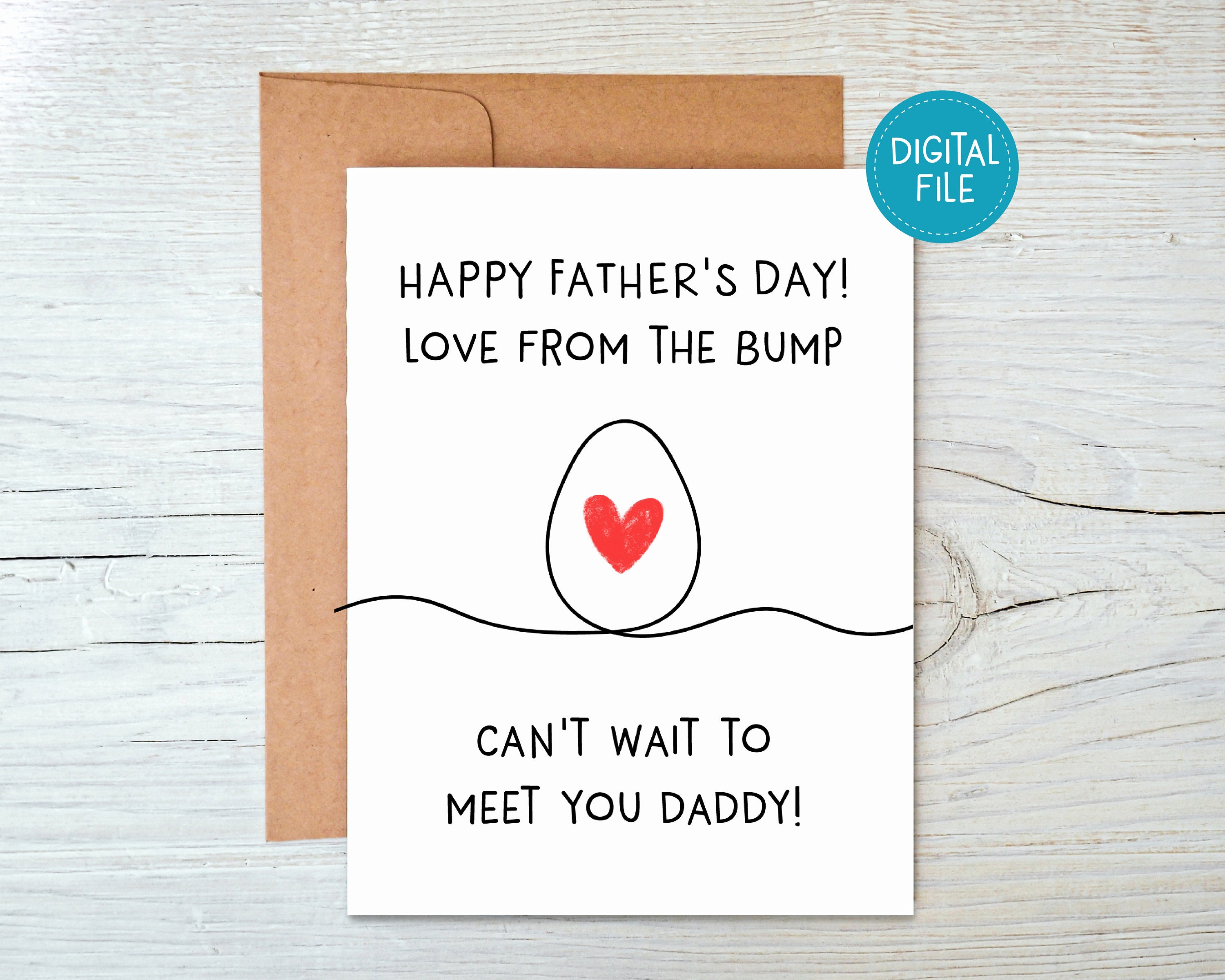 Happy Fathers Day From the Bump, First Fathers Day Card From Baby ...