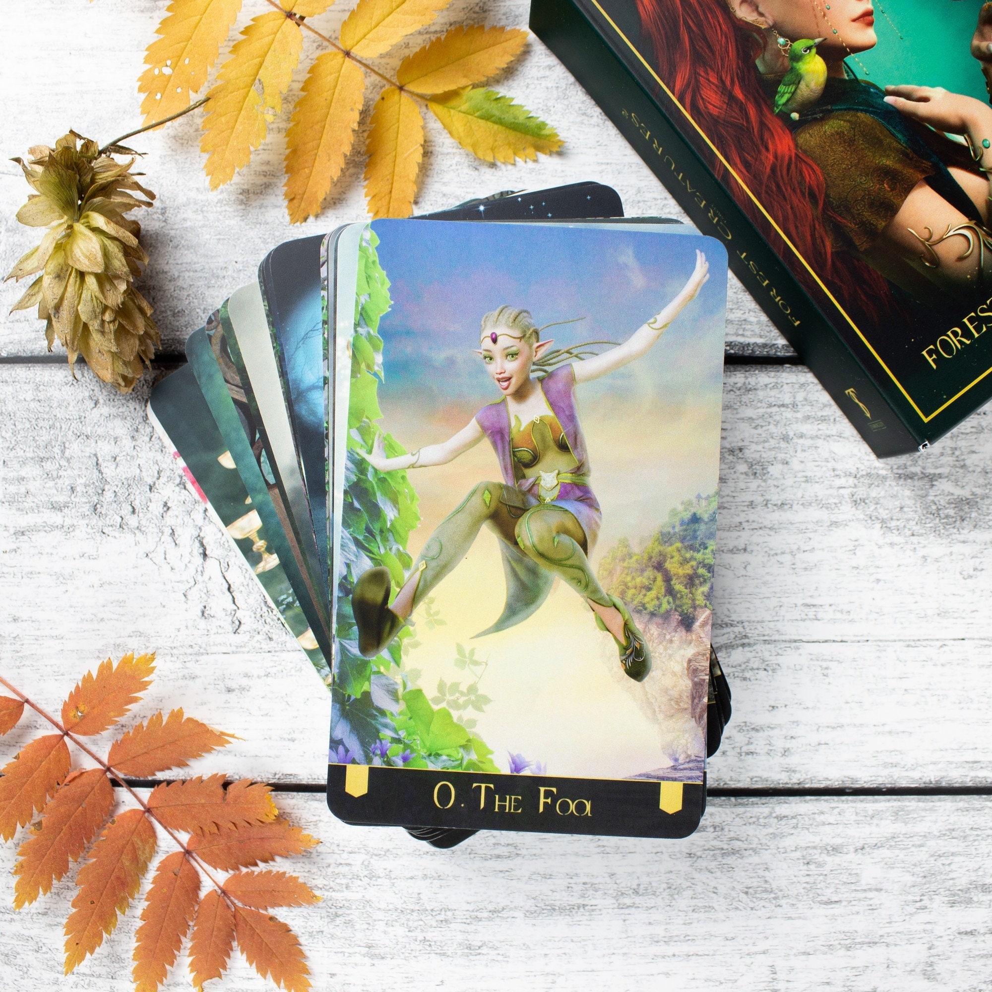 Forest Creatures Tarot 2 Deck | Fairy Tarot Deck | 78 Tarot Cards ...
