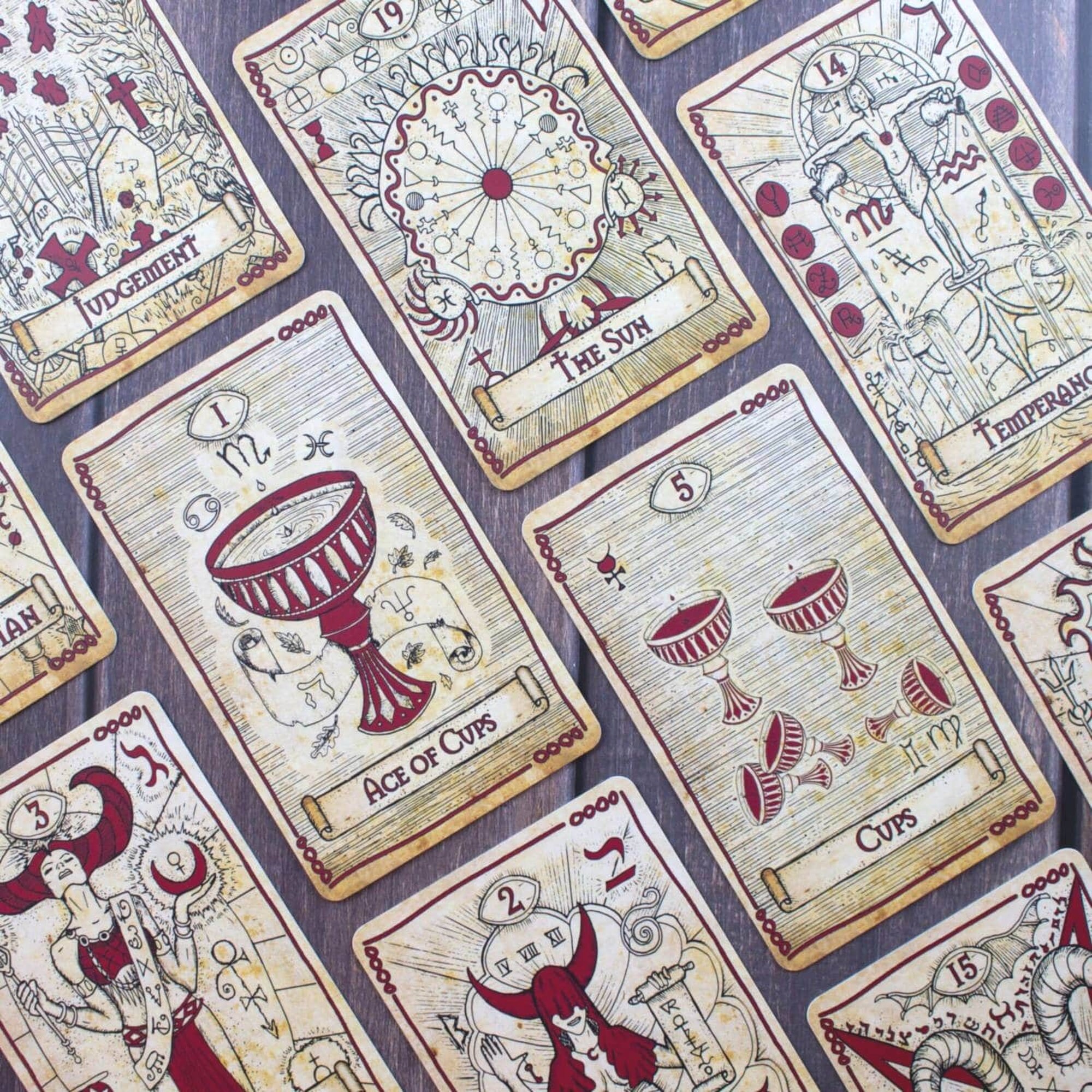 The Old Memories Tarot Deck Occult Tarot Deck 80 Cards Guidebook - Etsy