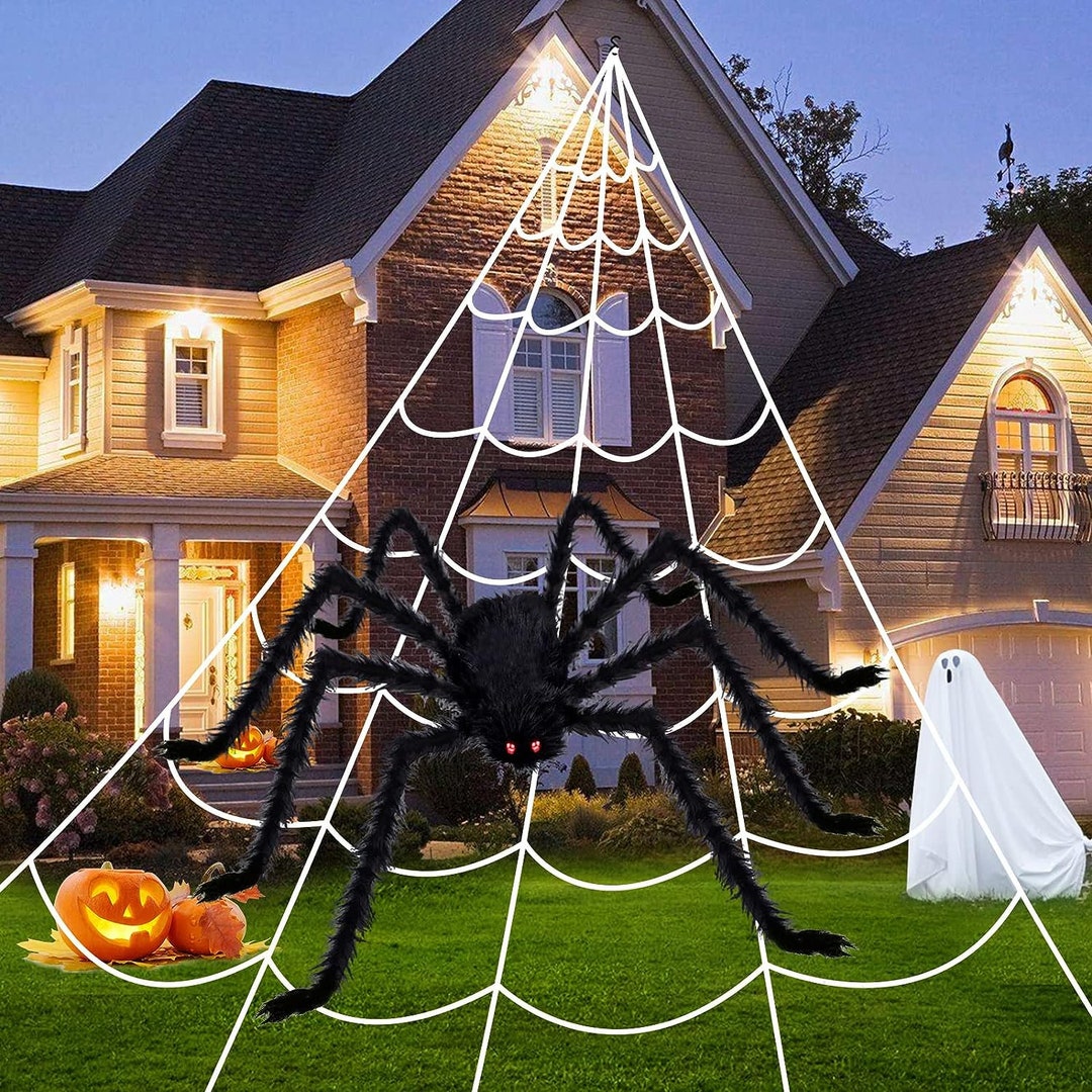 Triangular Spider Web + 1 Huge Halloween Spider, Looking for Halloween ...