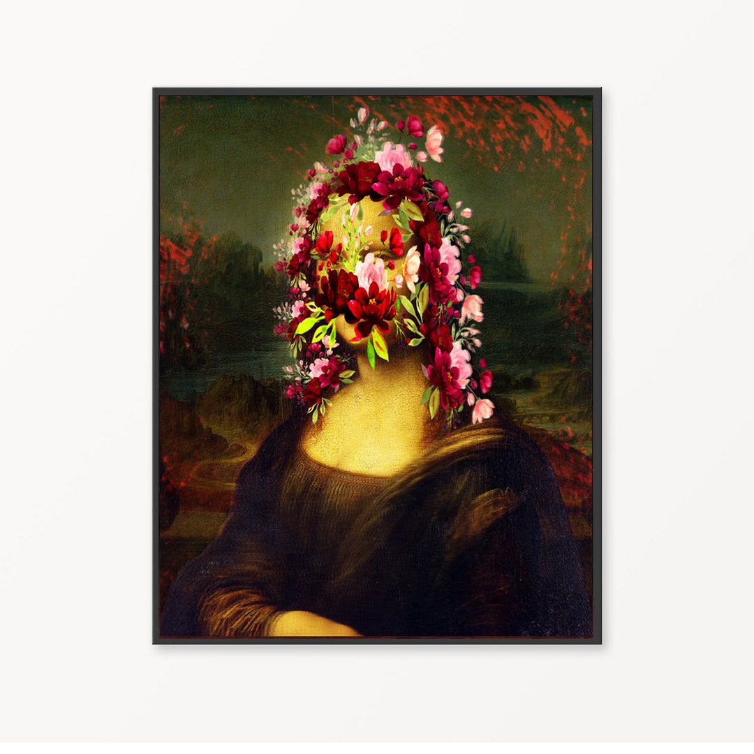 Mona Lisa Altered Art Portrait ,, Printable Art, Portrait Art ...