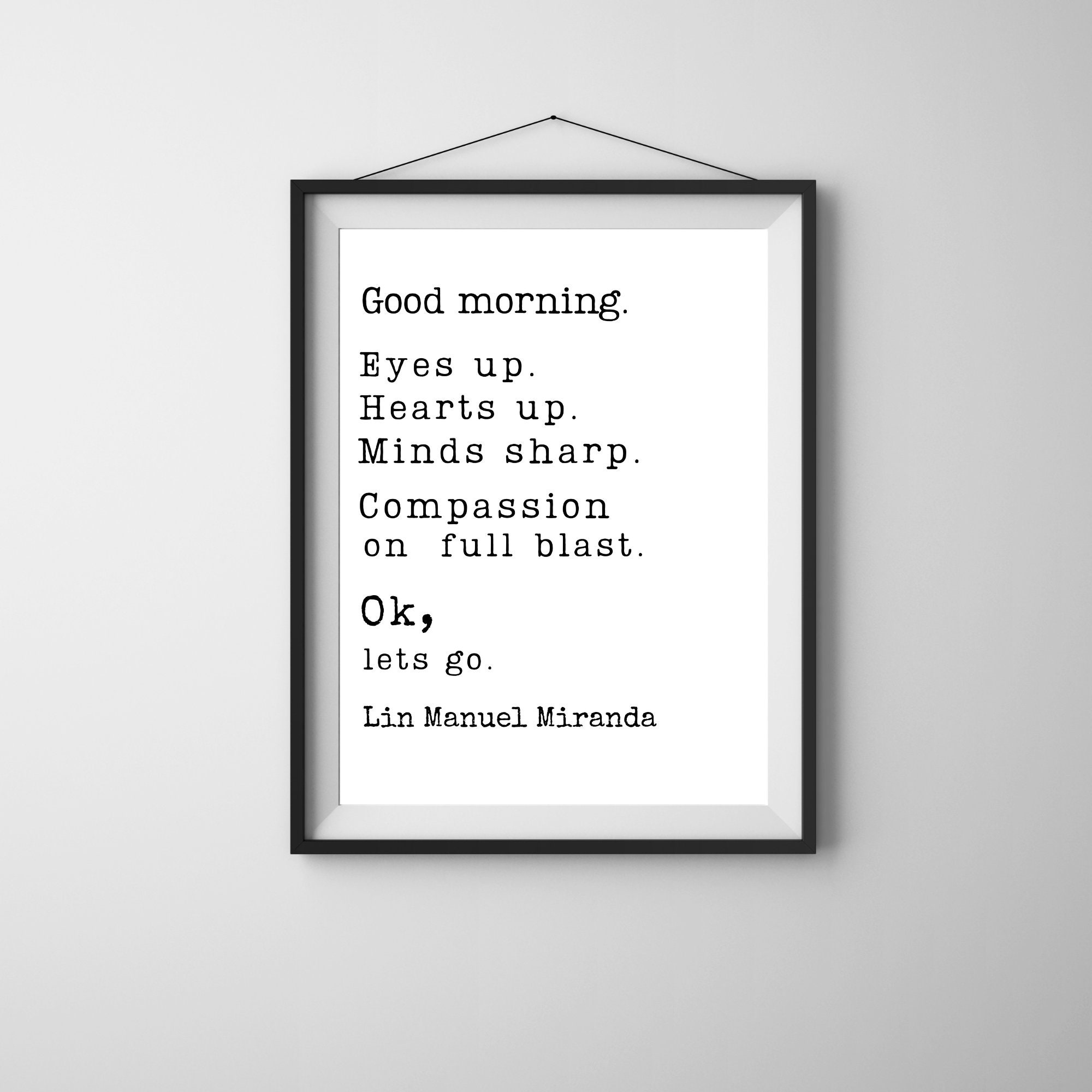 Lin Manuel Miranda Good Morning Merch Printable Poster - Etsy