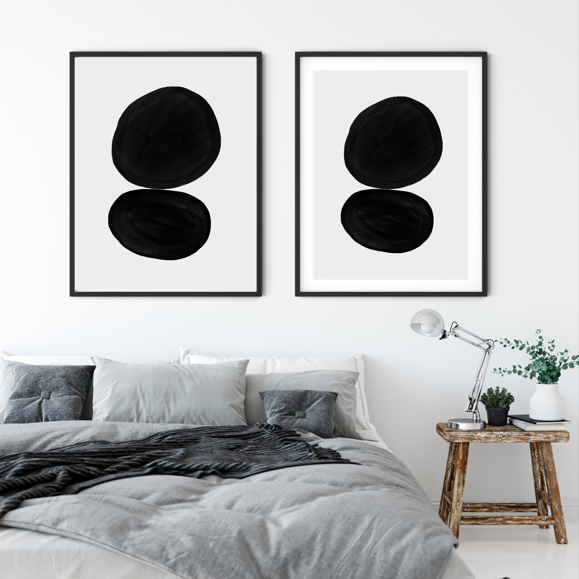 Abstract Black Blob Printable Wall Art,inspirational Motivational Wall ...