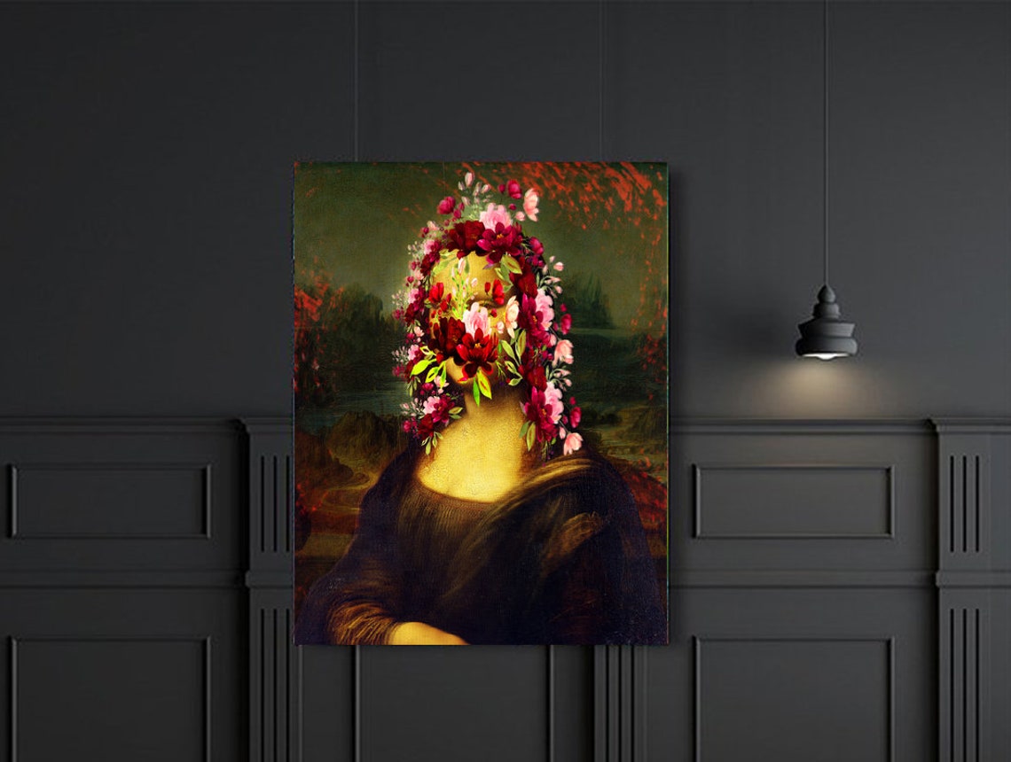 Mona Lisa Altered Art Portrait Printable Art Portrait Art - Etsy