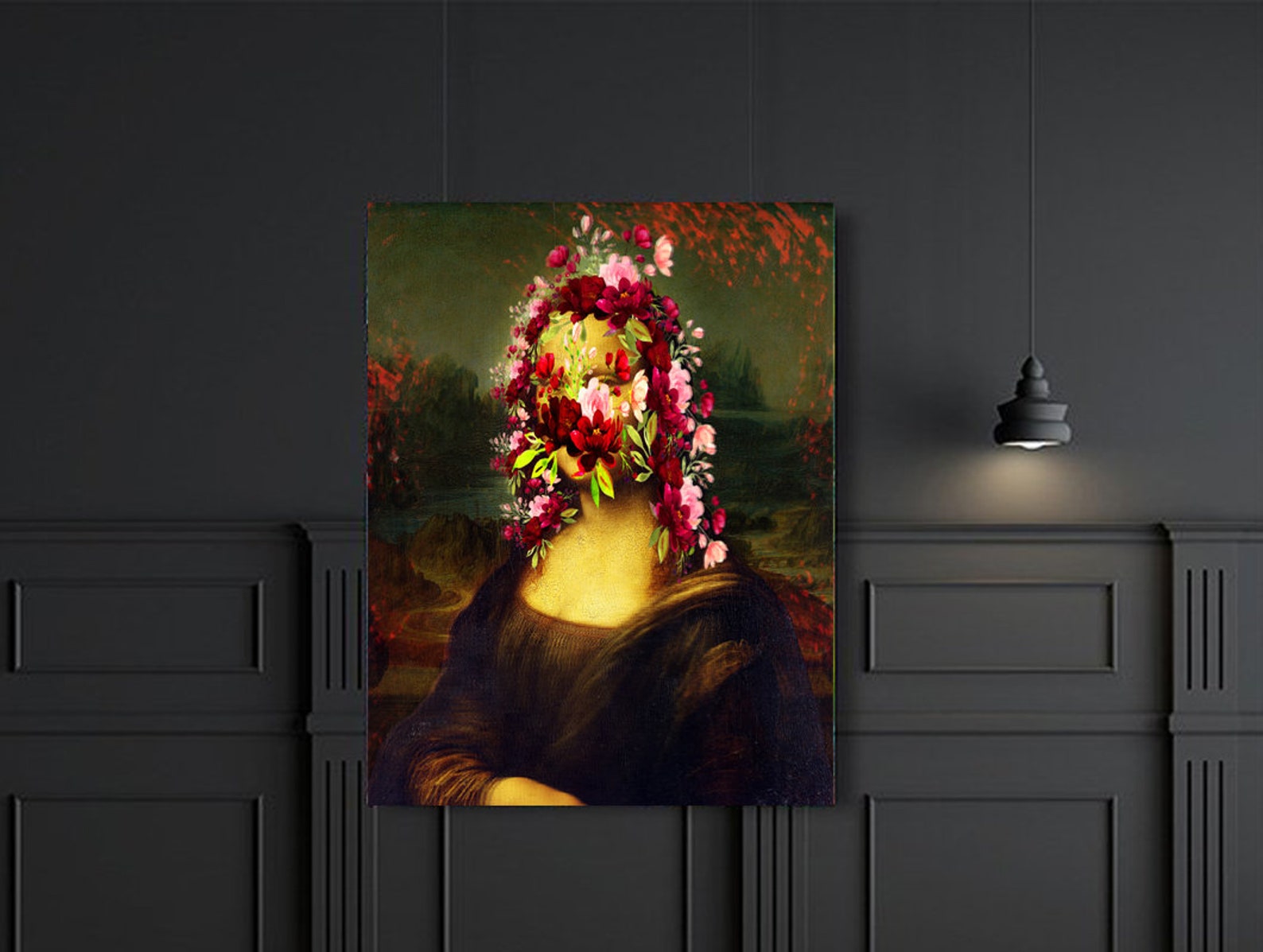 Mona Lisa Altered Art Portrait ,, Printable Art, Portrait Art ...
