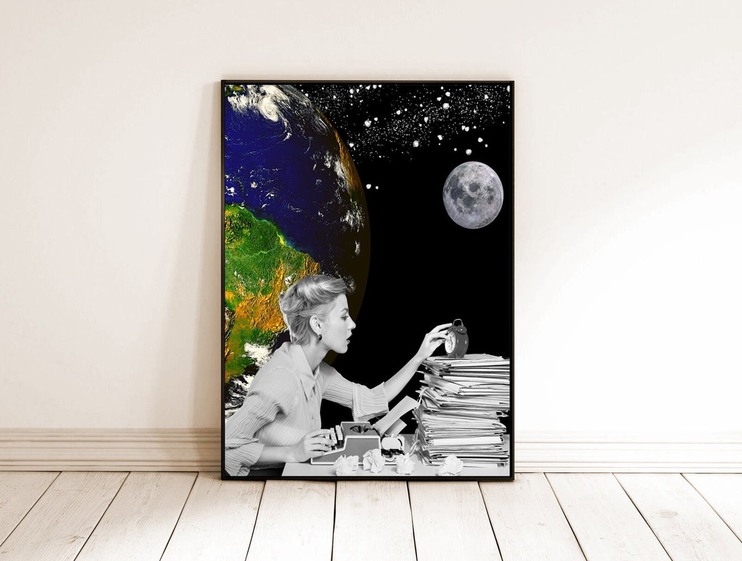 Earth Hour Digital Wall Art Illustration, Space Digital Prints, Eco ...