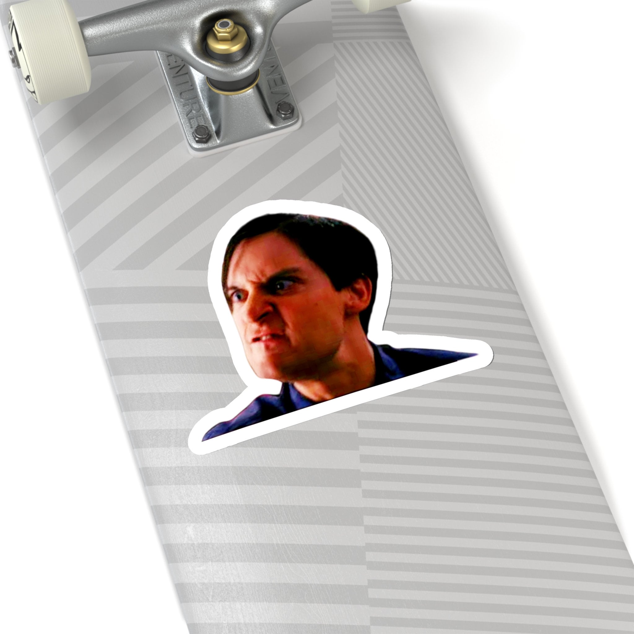 Tobey Maguire Funny Face Sticker Tobey Angry Face Sticker, Water Bottle ...