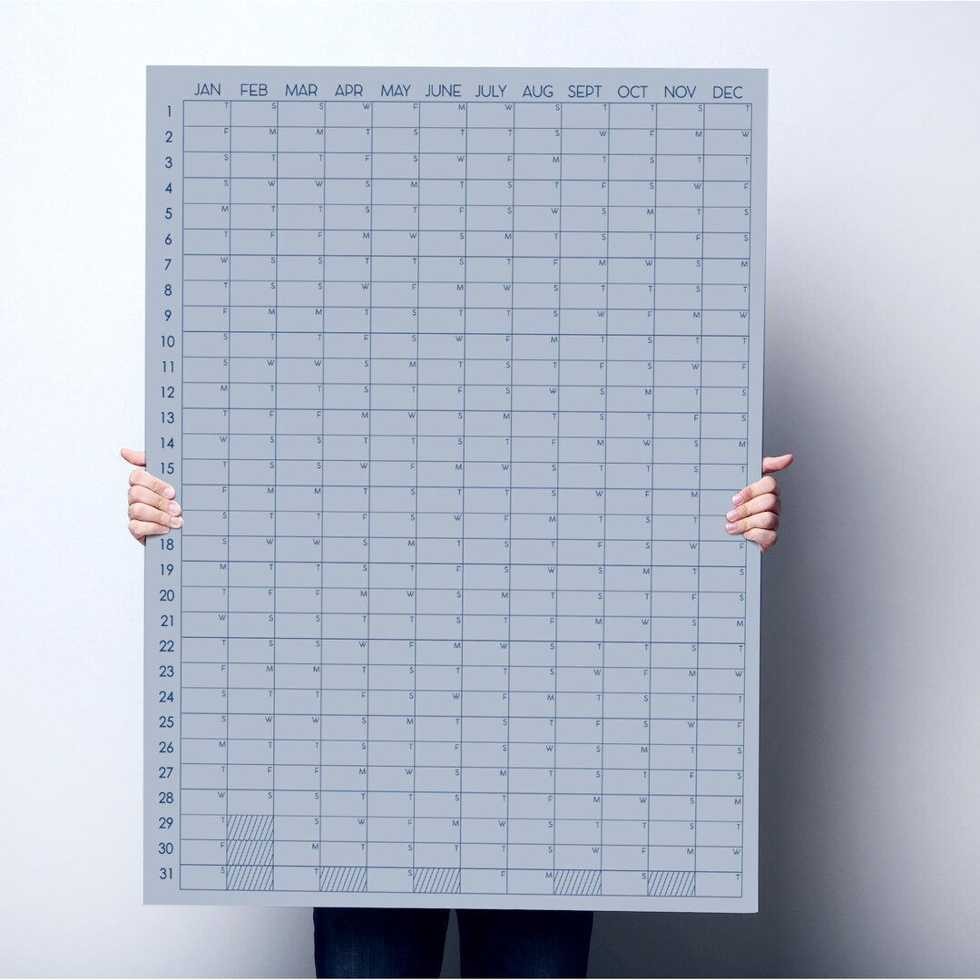 Big Wall Calendar Rolled Poster - Etsy