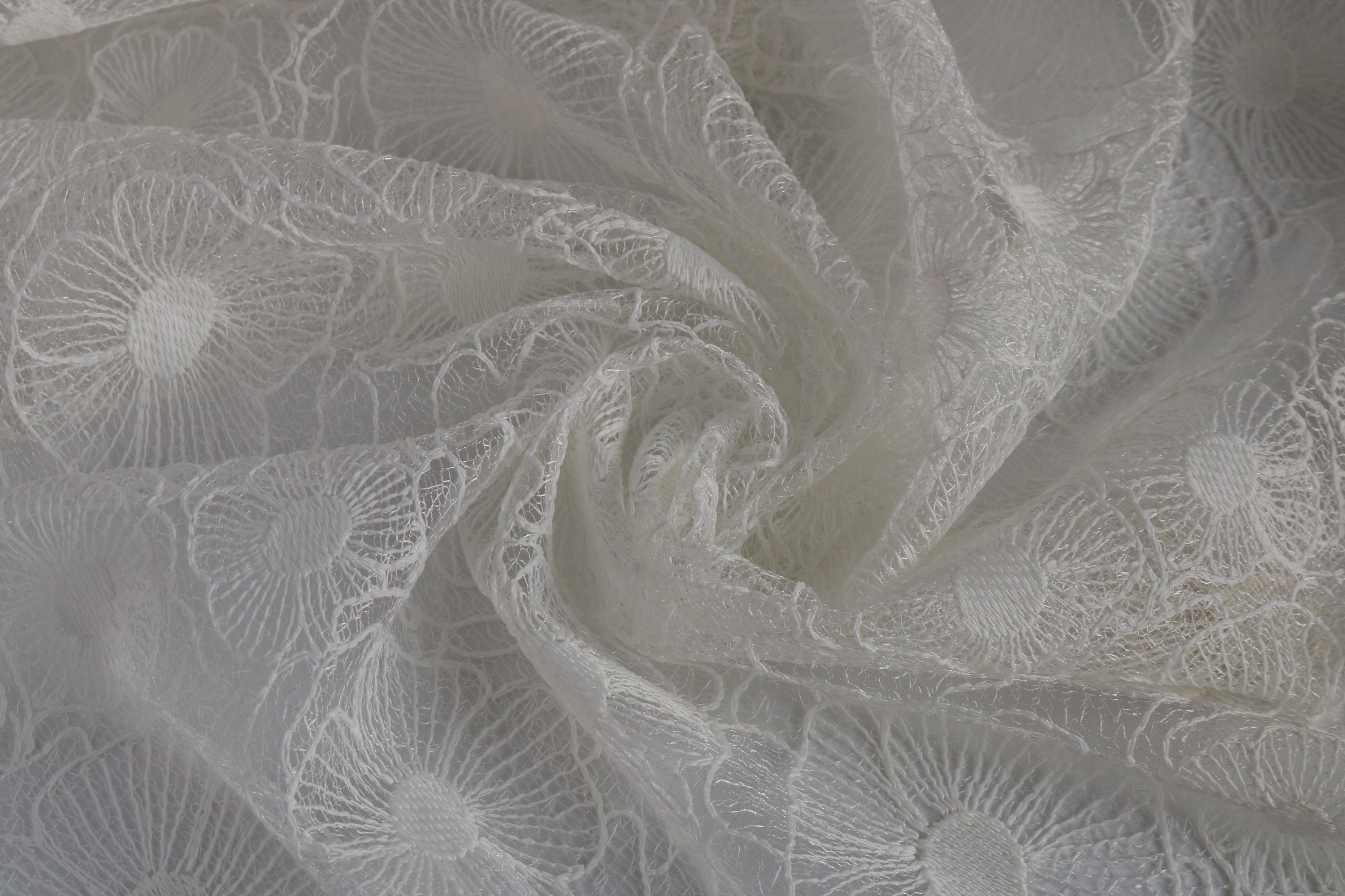 Embroidery Lace Fabric Bridal Lace Fabric Ivory Floral Lace | Etsy