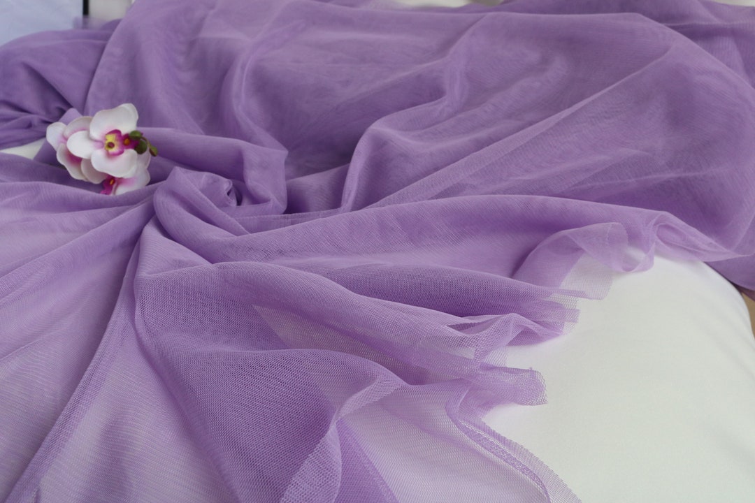Lavender Extra Soft Italian Tulle Fabric, Mesh Fabric, Stretch Tulle, 2 ...
