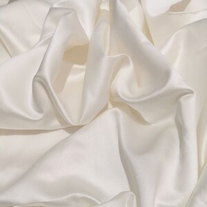 PREMIUM Ivory Lightweight Duchess Satin Fabric, Bridal Duchess Satin ...