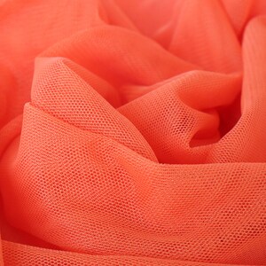 Burnt Orange Extra Soft Italian Tulle Fabric, Mesh Fabric, Stretch ...