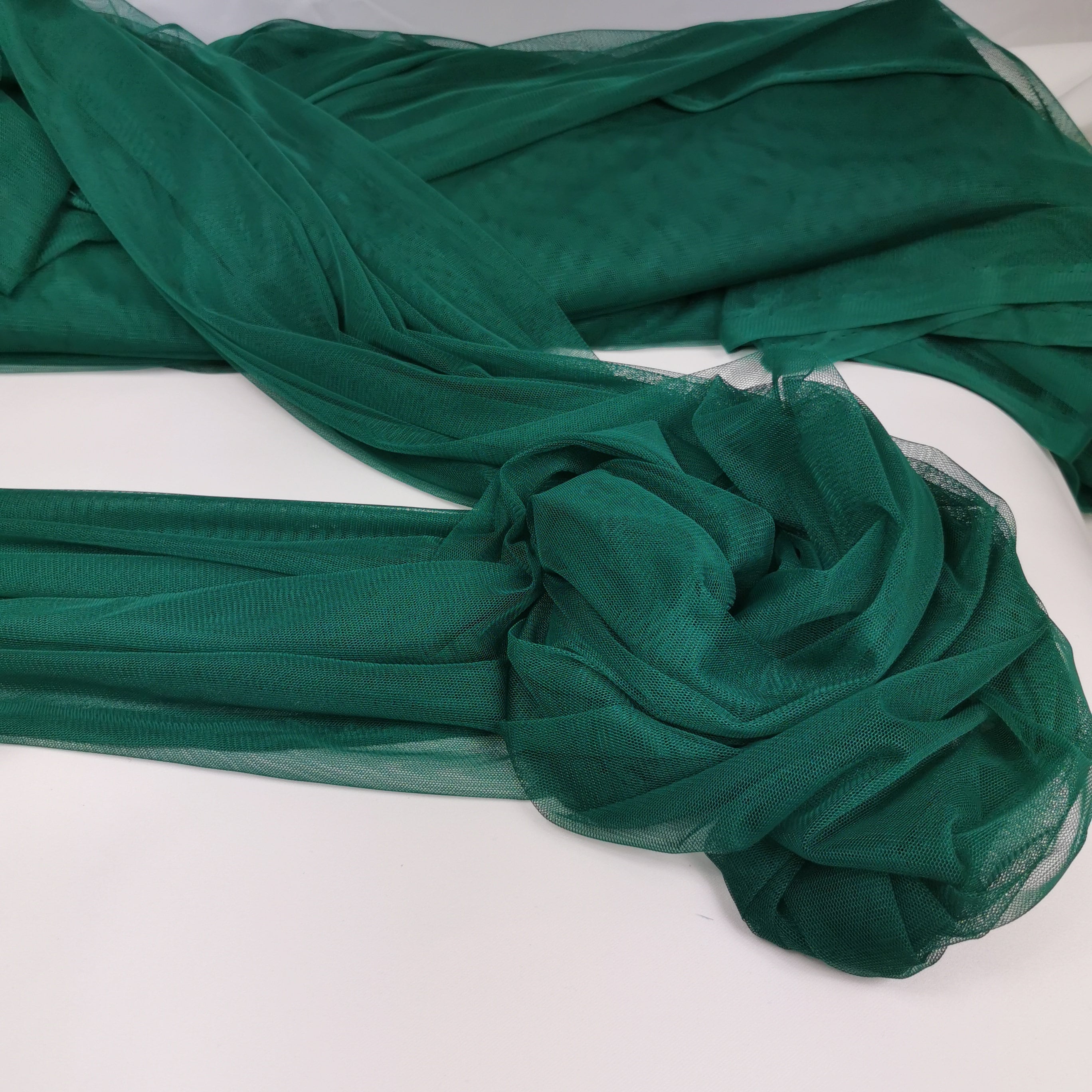 Extra Soft Italian Tulle Fabric, Mesh Fabric, Stretch Tulle Emerald ...