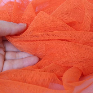 Burnt Orange Extra Soft Italian Tulle Fabric, Mesh Fabric, Stretch ...
