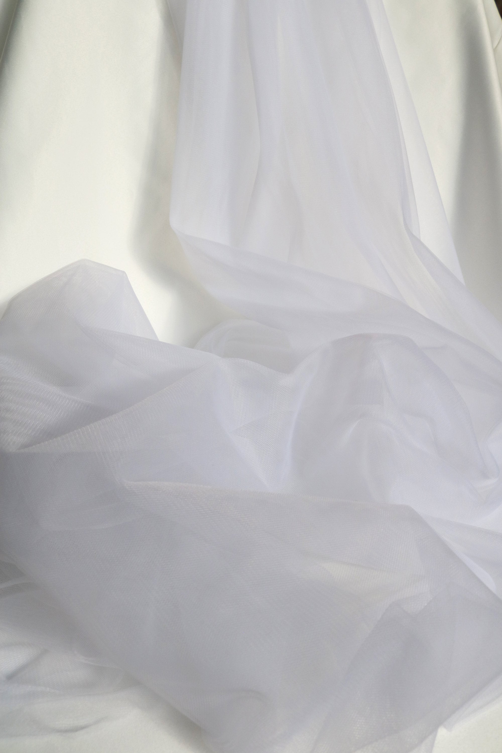 White Soft Tulle Fabric, 118" / 3m Wide, Mesh Fabric, White Extra Soft ...