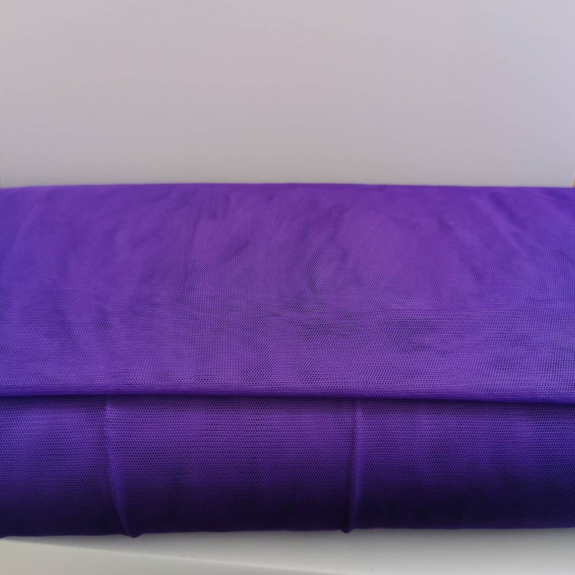 Purple Violet Extra Soft Italian Tulle Fabric, Mesh Fabric, Stretch ...