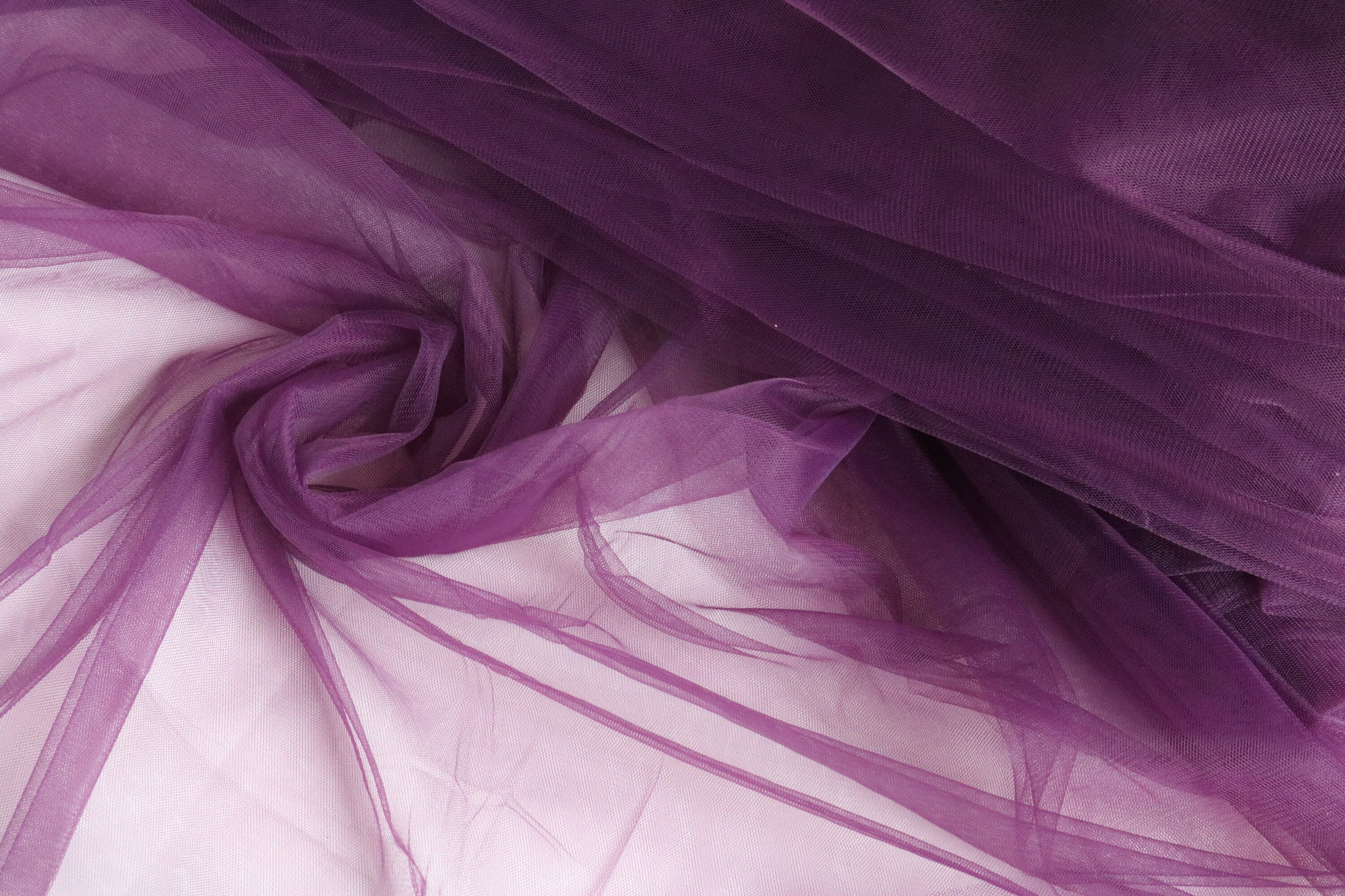 Dark Purple Soft Tulle Fabric 118 / 3m Wide Mesh | Etsy