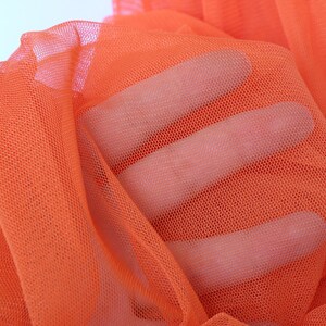Burnt Orange Extra Soft Italian Tulle Fabric, Mesh Fabric, Stretch ...