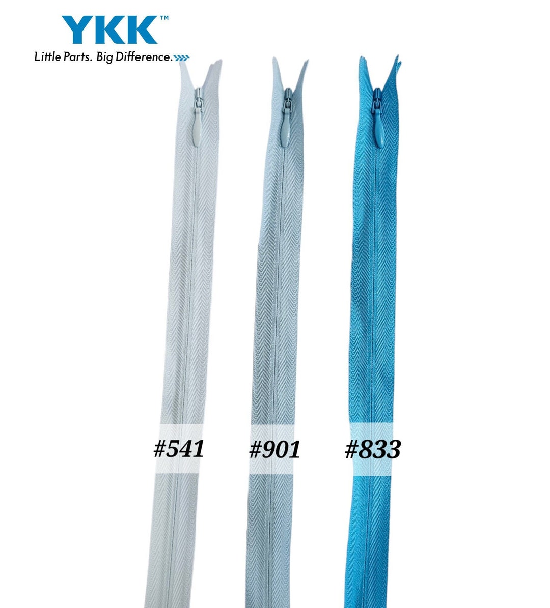 YKK Invisible Zipper #3, Invisible Concealed Zip, Invisible Zipper ...