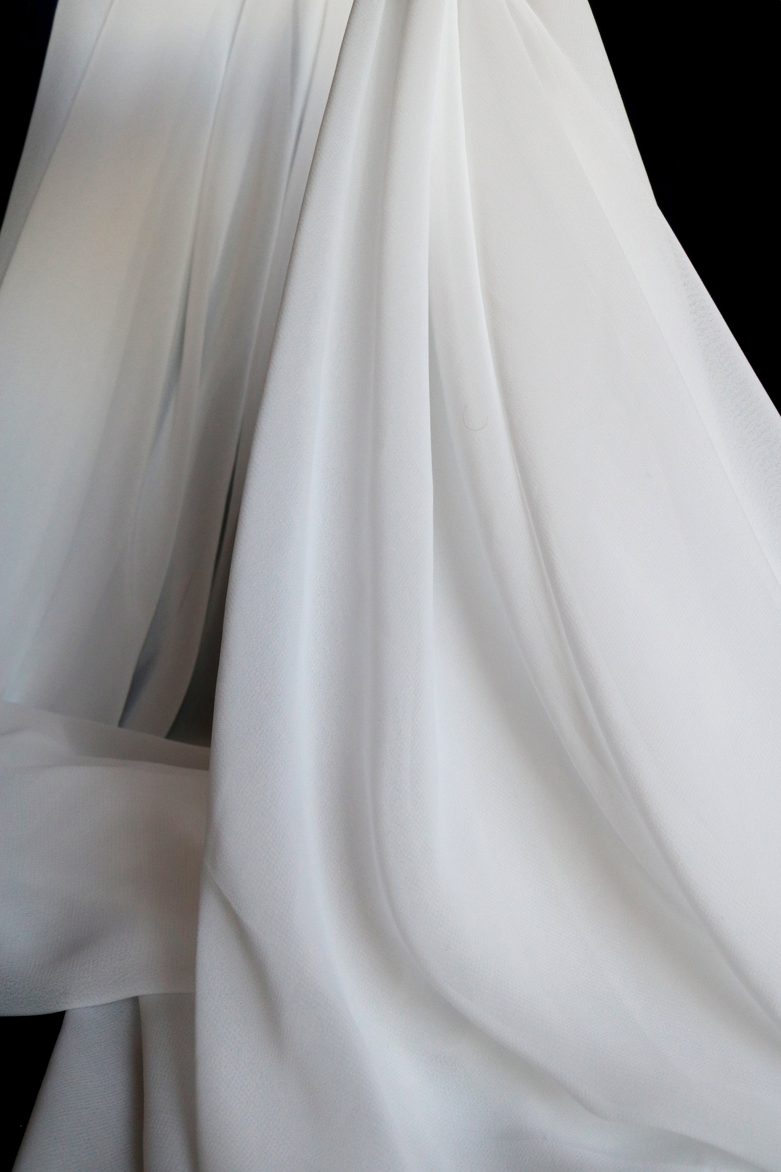 Hi-multi Chiffon Fabric, White Chiffon Fabric, Ivory Chiffon, Sheer ...