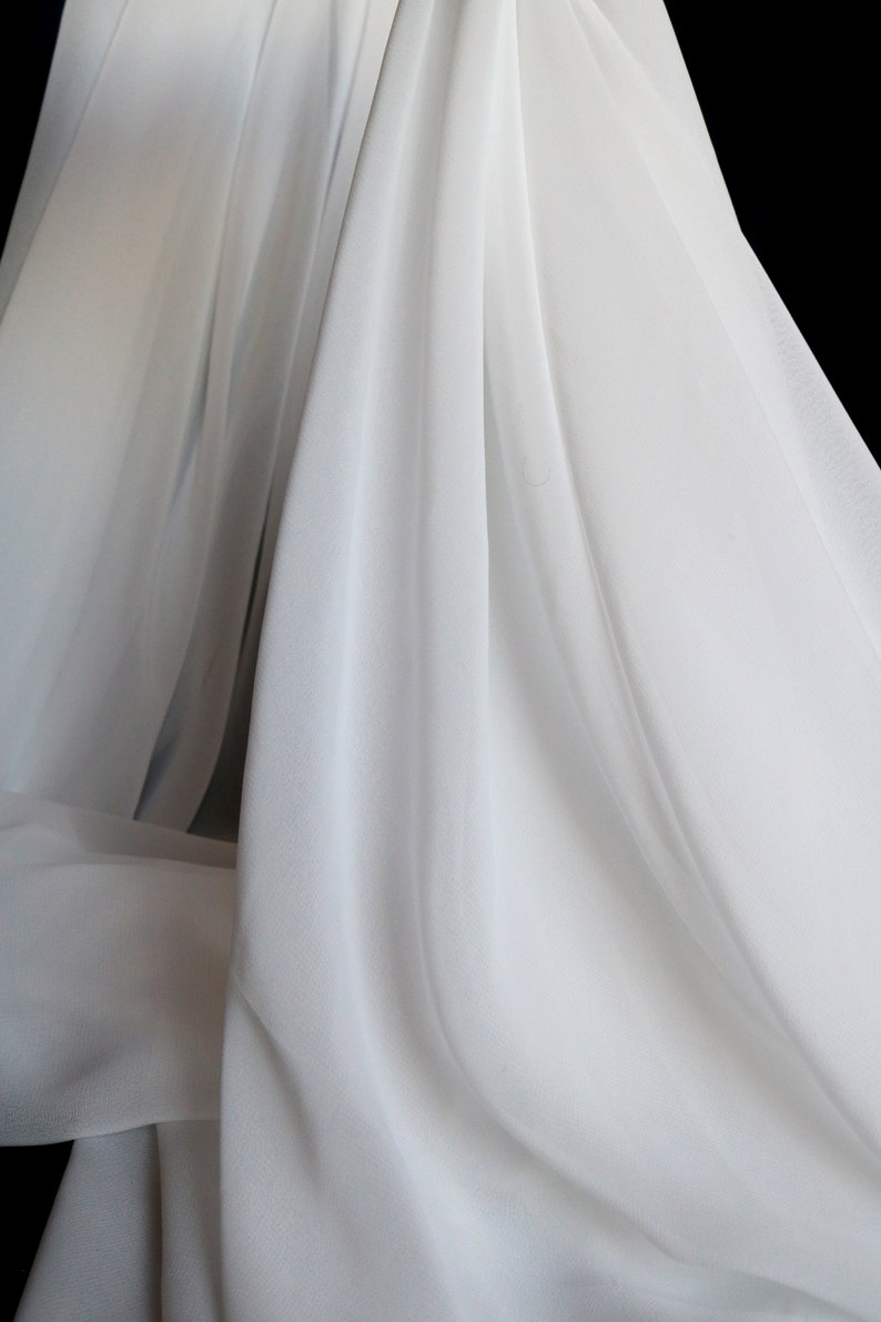 Hi-multi Chiffon Fabric, White Chiffon Fabric, Ivory Chiffon, Sheer ...