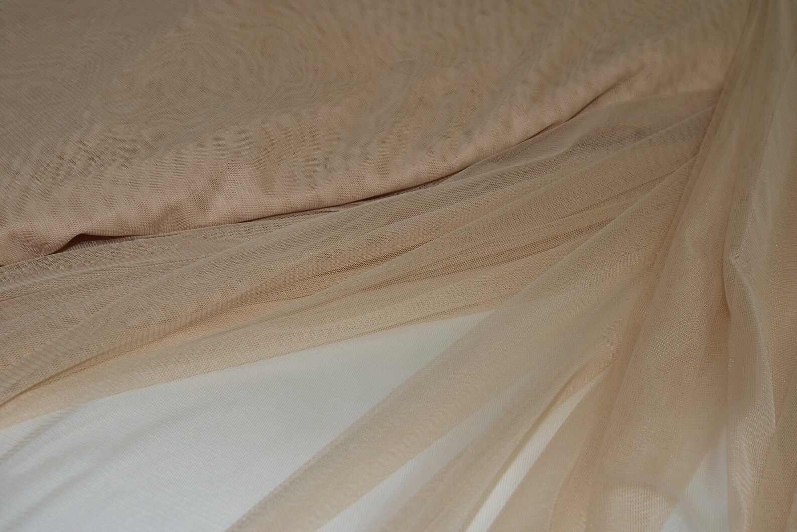 Skin Colour Soft Italian Tulle, Stretchy Mesh Fabric, 2 Way Stretch ...