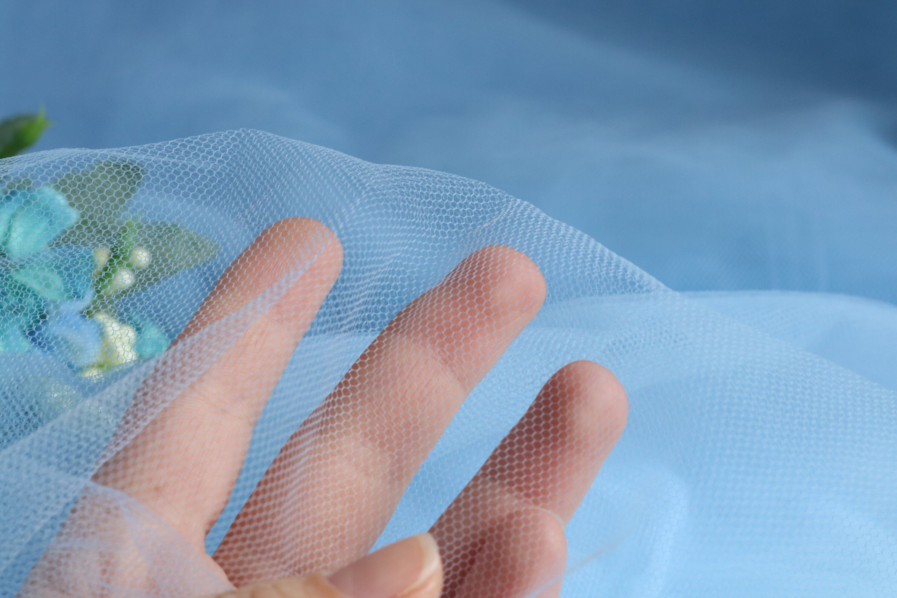 Soft Tulle Fabric, 118" / 3m Wide Mesh Fabric, Sky Blue Extra Soft ...