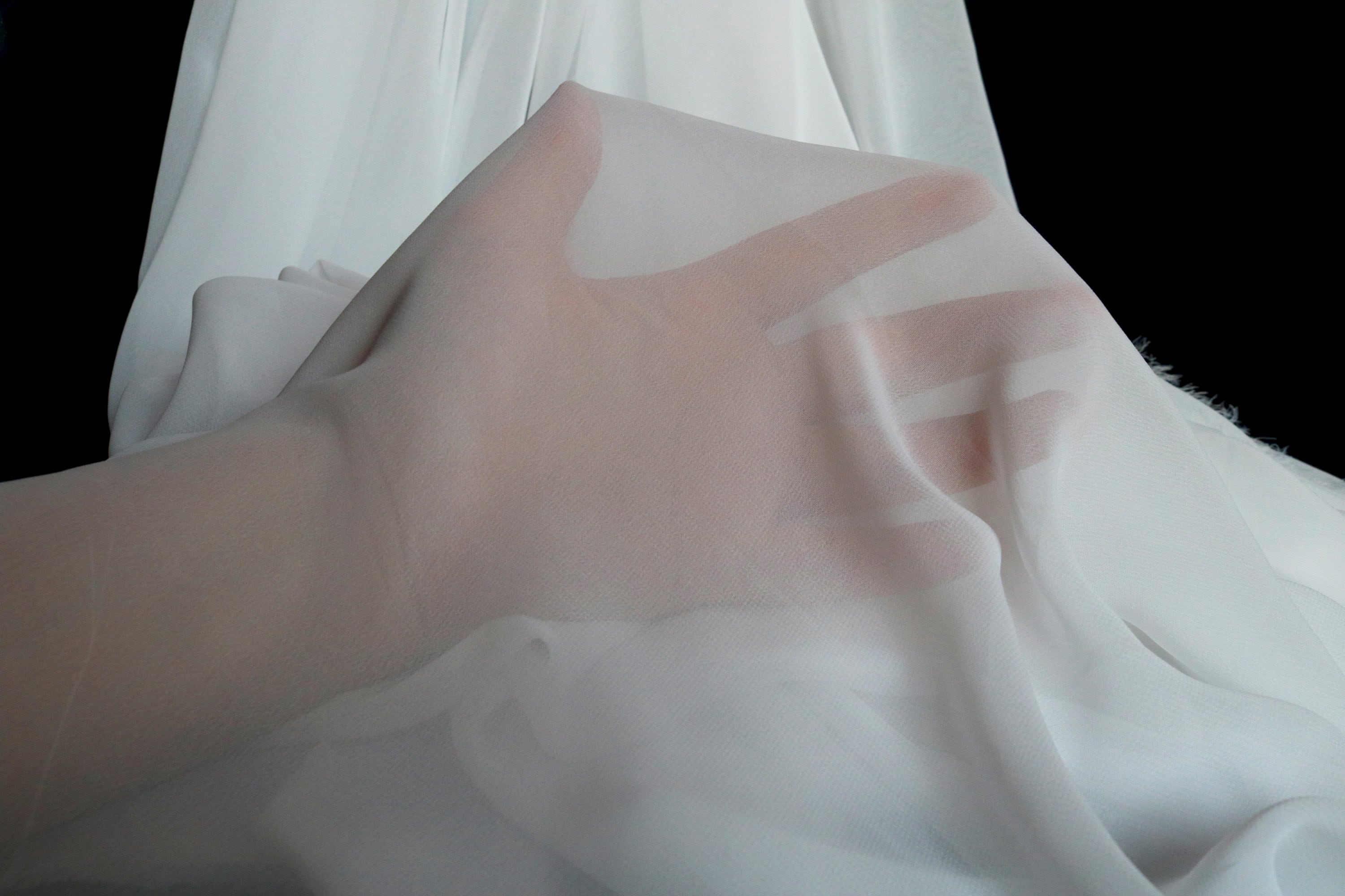 Hi-multi Chiffon Fabric, White Chiffon Fabric, Ivory Chiffon, Sheer ...