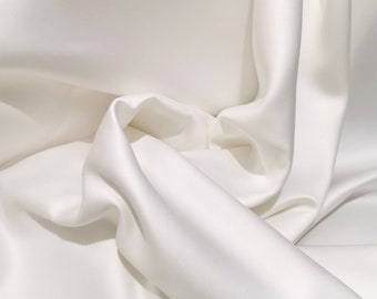 Ivory Satin Bridal Fabric Satin Lamour Ivory Lamour Satin - Etsy
